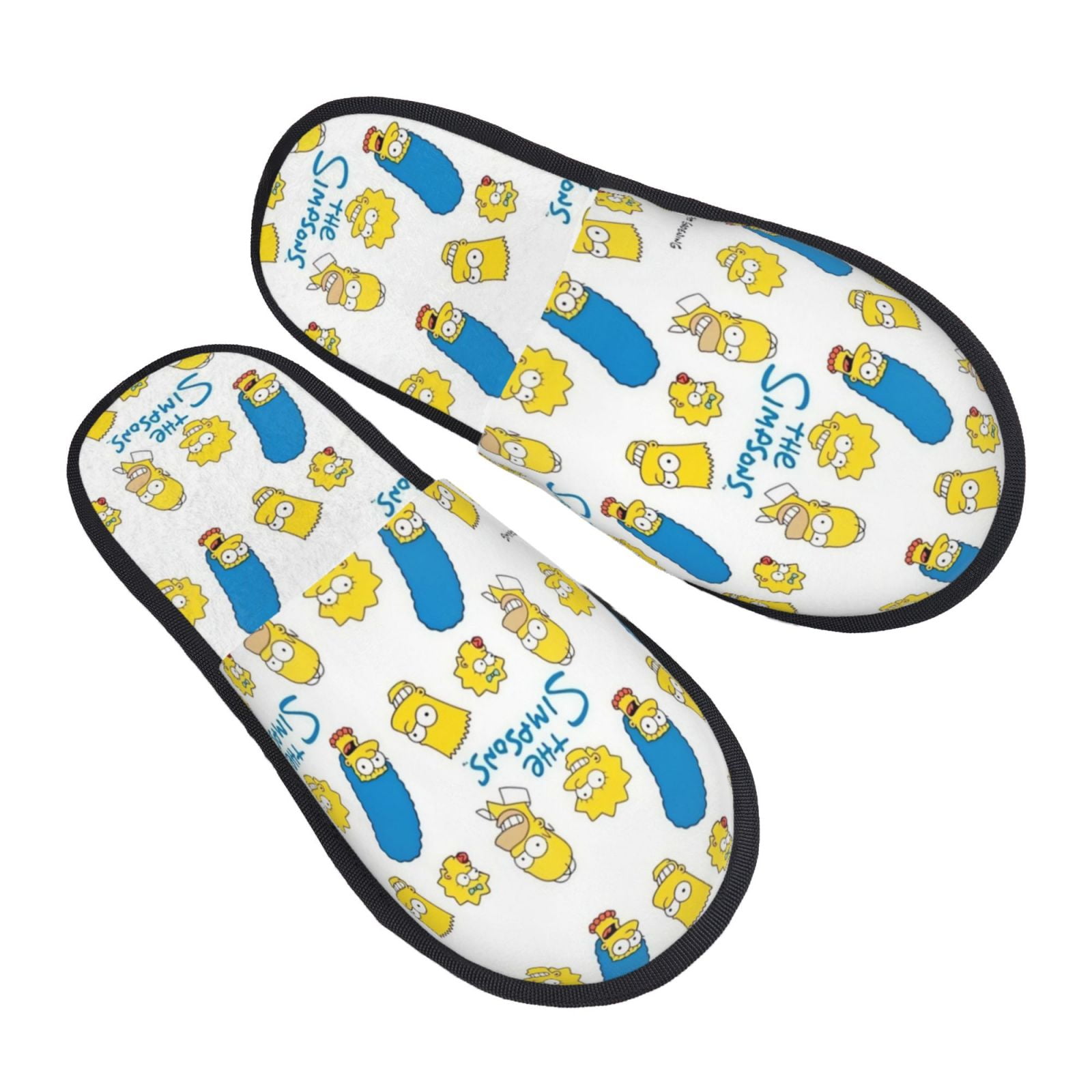 The Simpsons Furry Slippers For Men Women Fuzzy House Slippers Winter ...