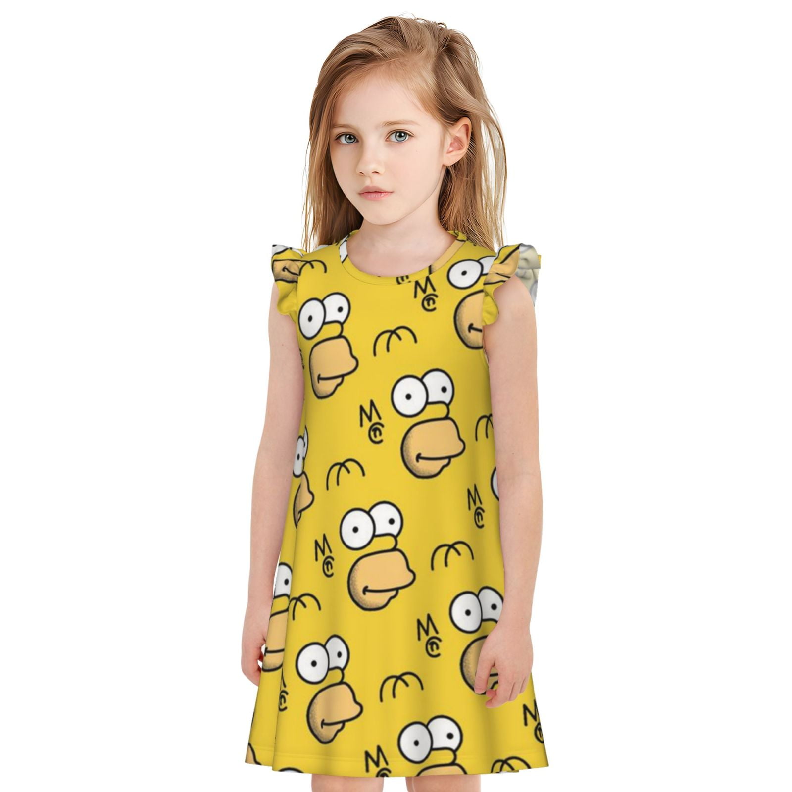 The Simpsons Girl's Nightgowns Pajamas Dress Soft Children Nightdress ...