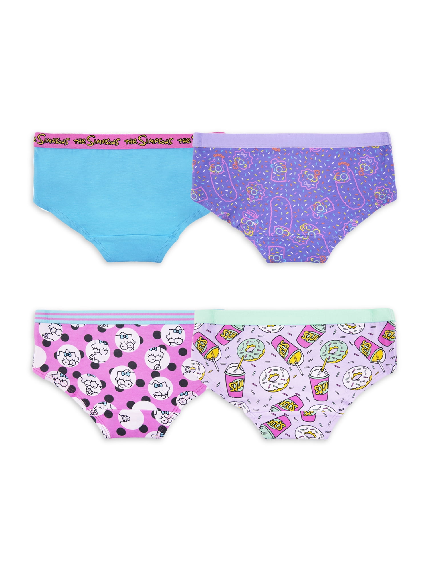 The Simpsons Girls Stretch Hipster Briefs - 4-Pack - Walmart.com
