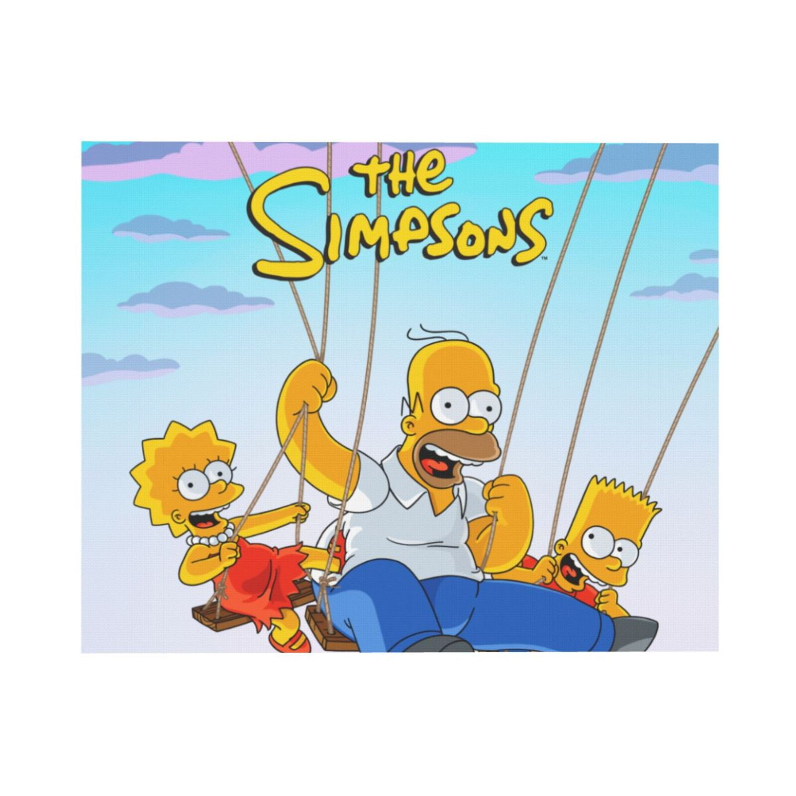 The Simpsons Happy Family Canvas Decorative Poster Art Picture Painting ...