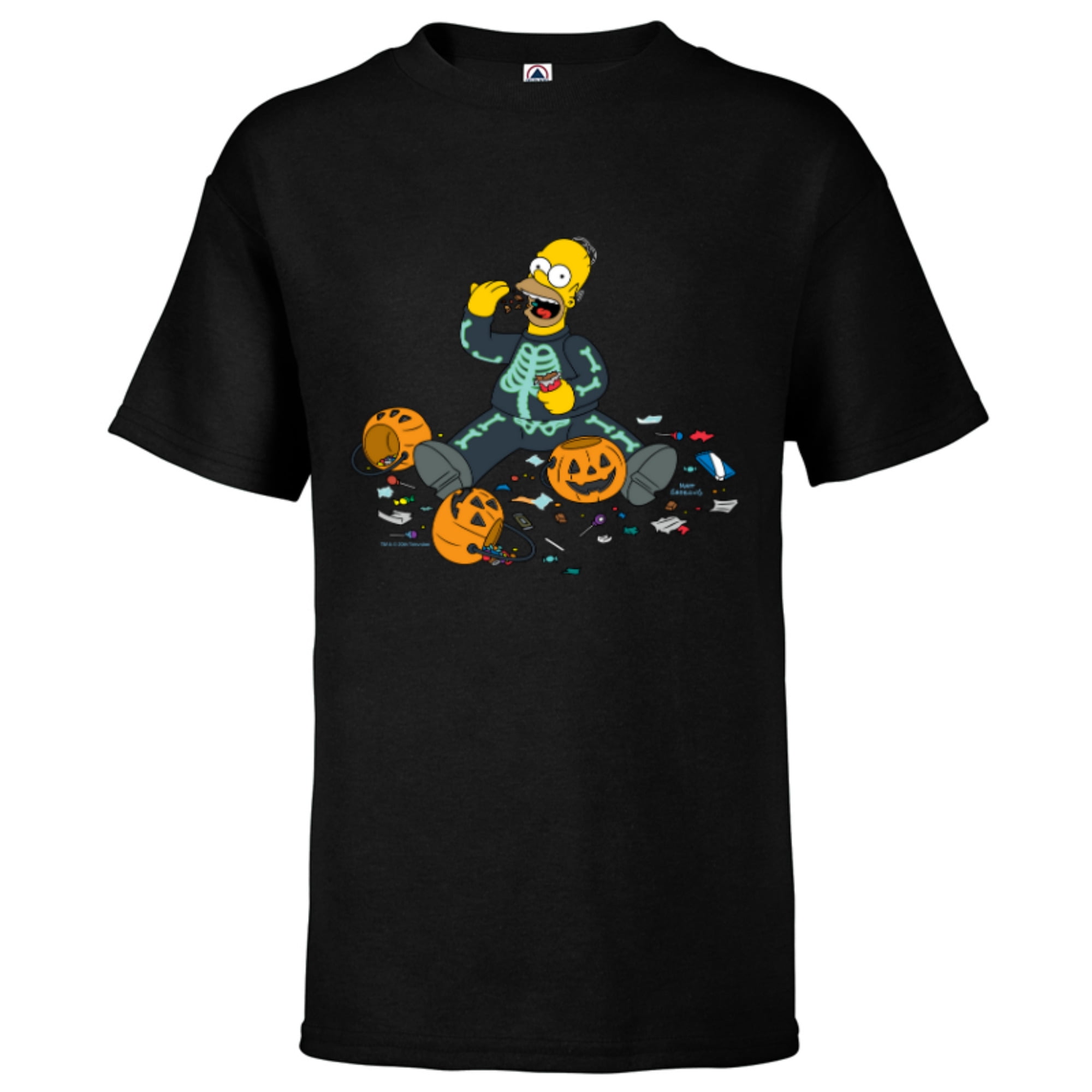 The Simpsons Homer Halloween Trick or Treat Candy Binge - Short Sleeve ...