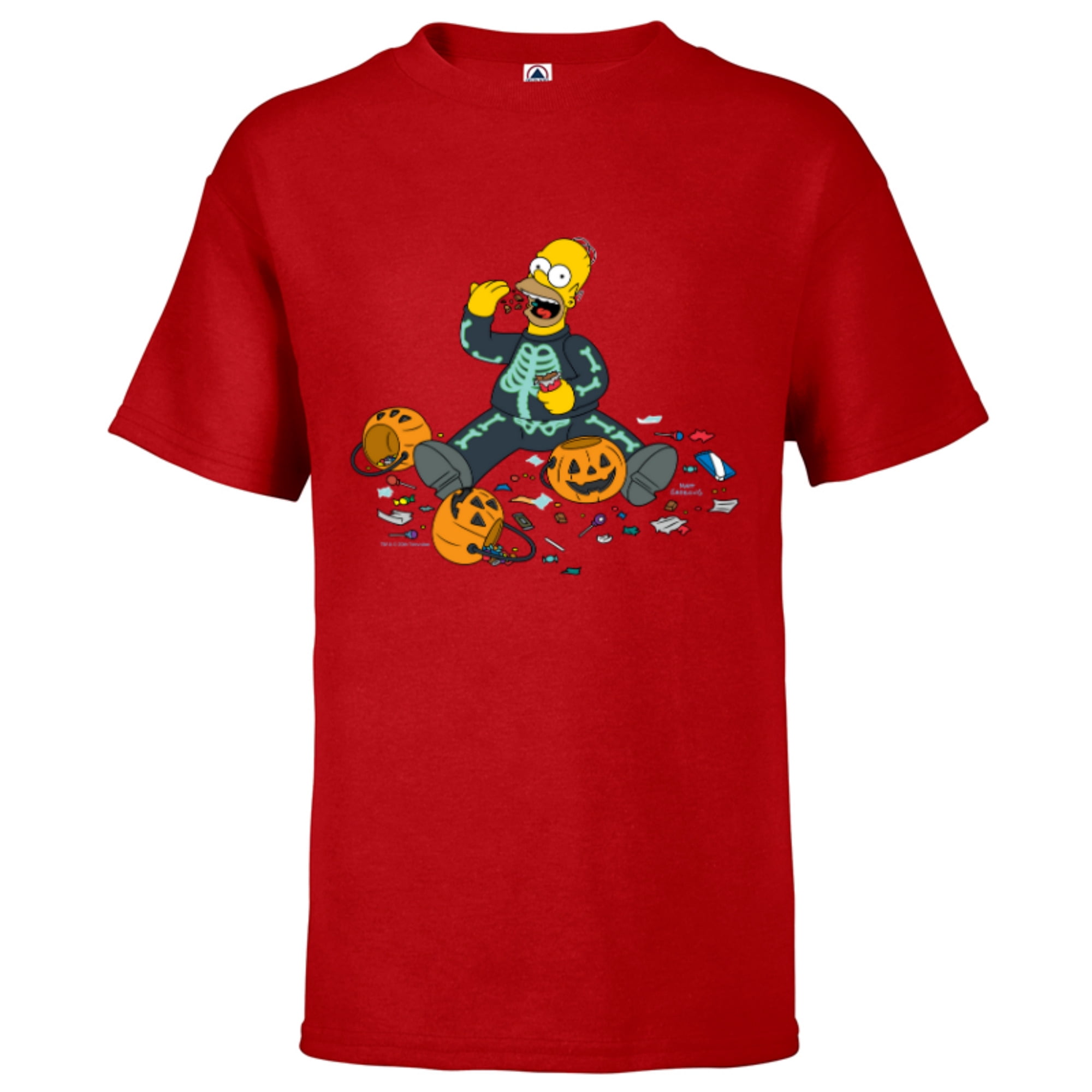 The Simpsons Homer Halloween Trick or Treat Candy Binge - Short Sleeve ...