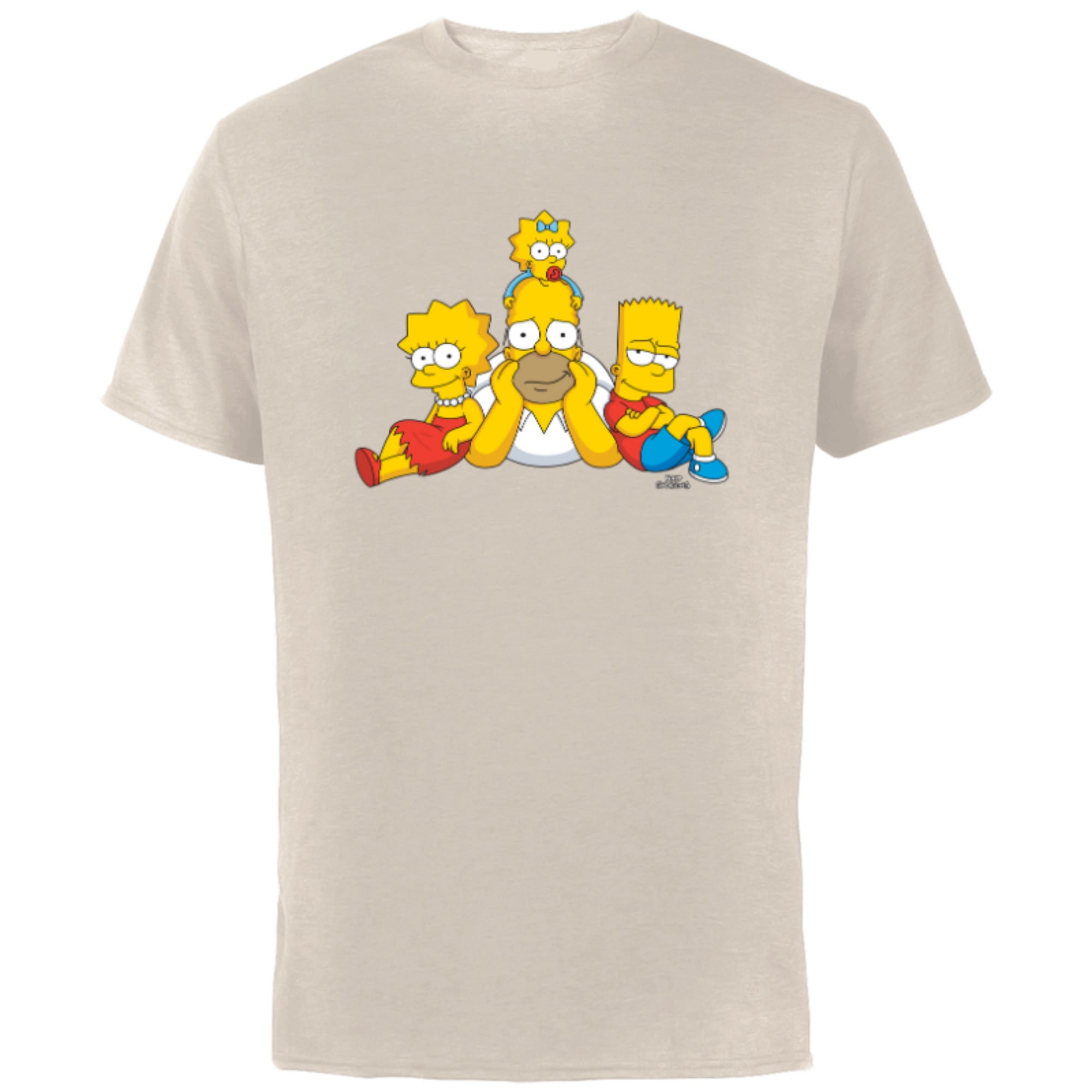 The Simpsons Homer Lisa Bart and Maggie Portrait - Short Sleeve Cotton ...