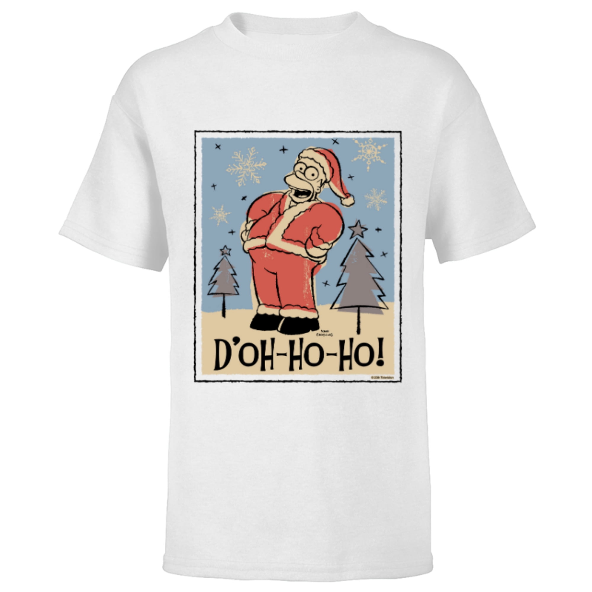 The Simpsons Homer Santa Christmas Holiday D’oh-Ho-Ho - Short Sleeve T ...