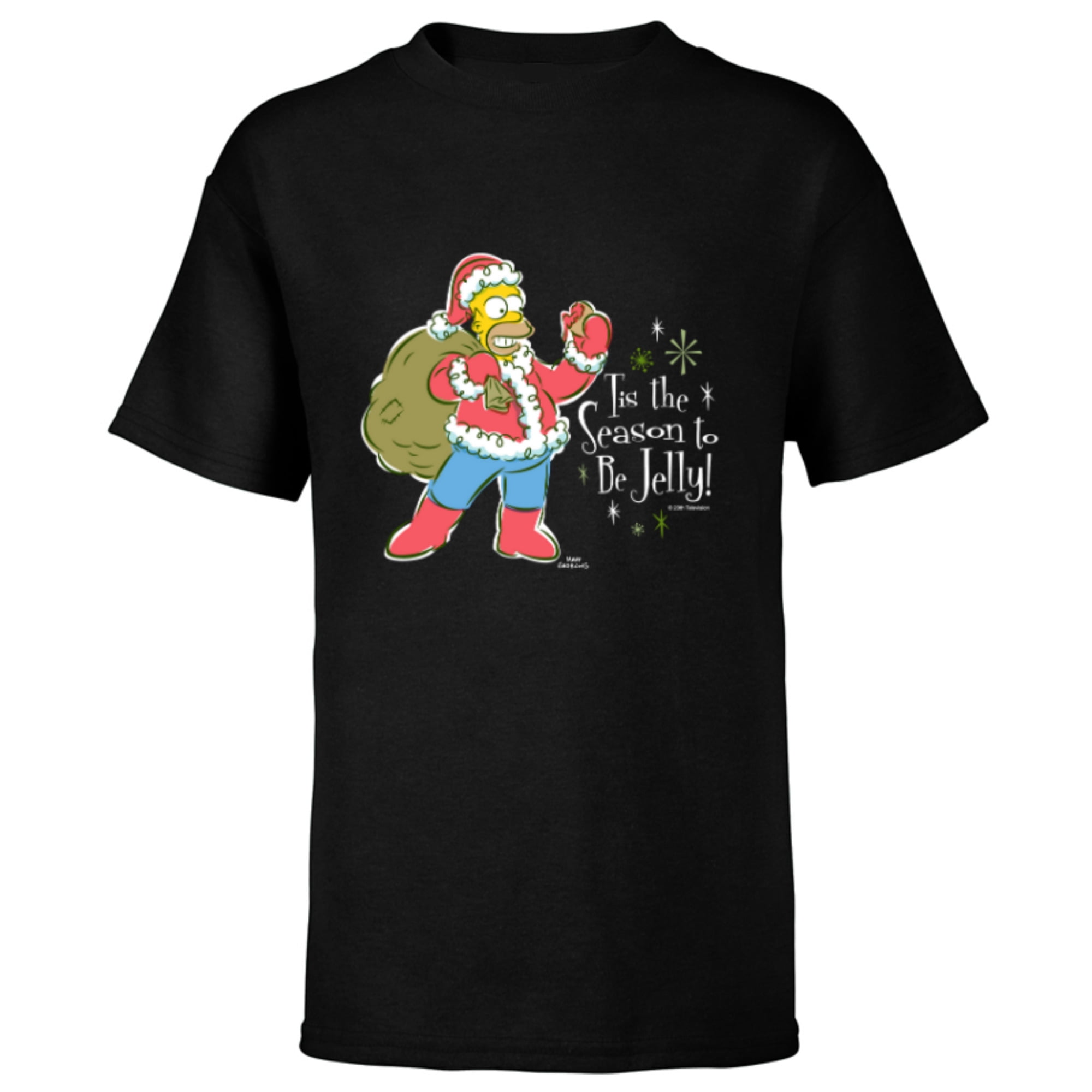 The Simpsons Homer Santa Christmas Season to be Jelly - Short Sleeve T ...