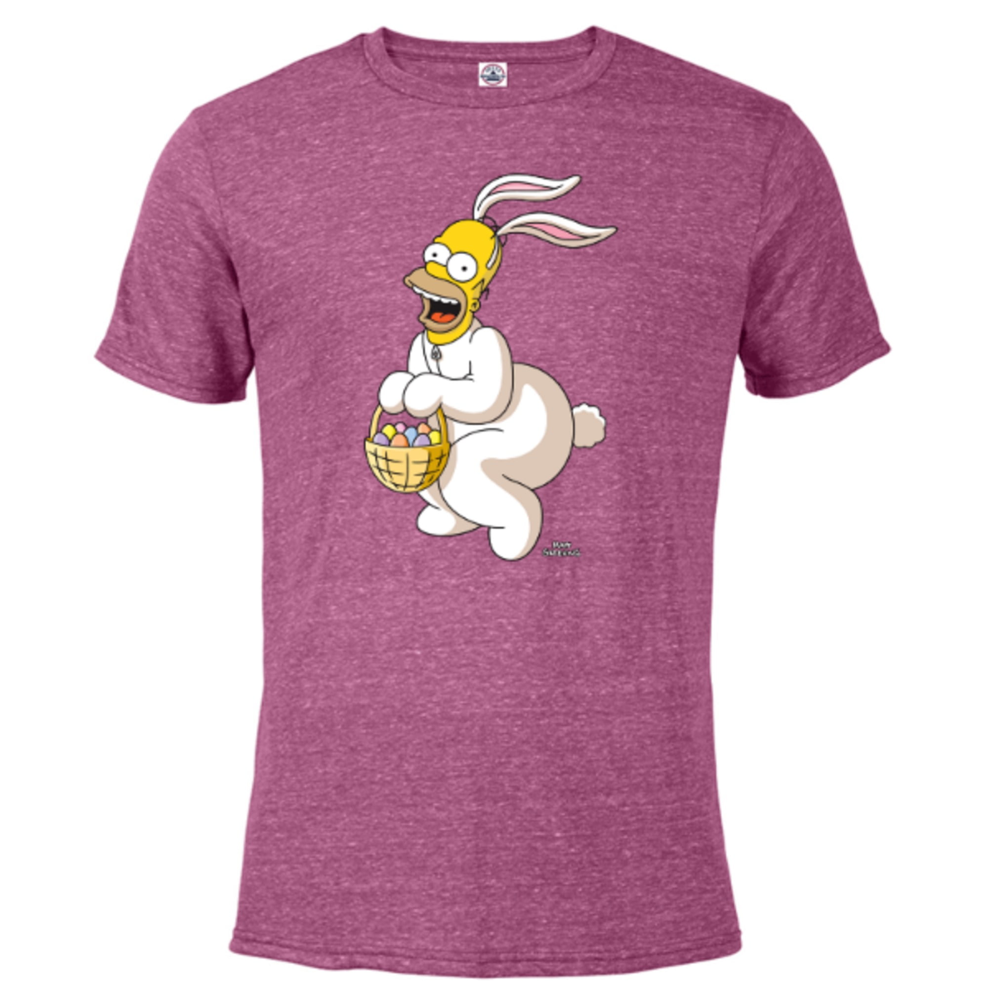 The Simpsons Homer Simpson Easter Bunny - Short Sleeve Blended T-Shirt ...