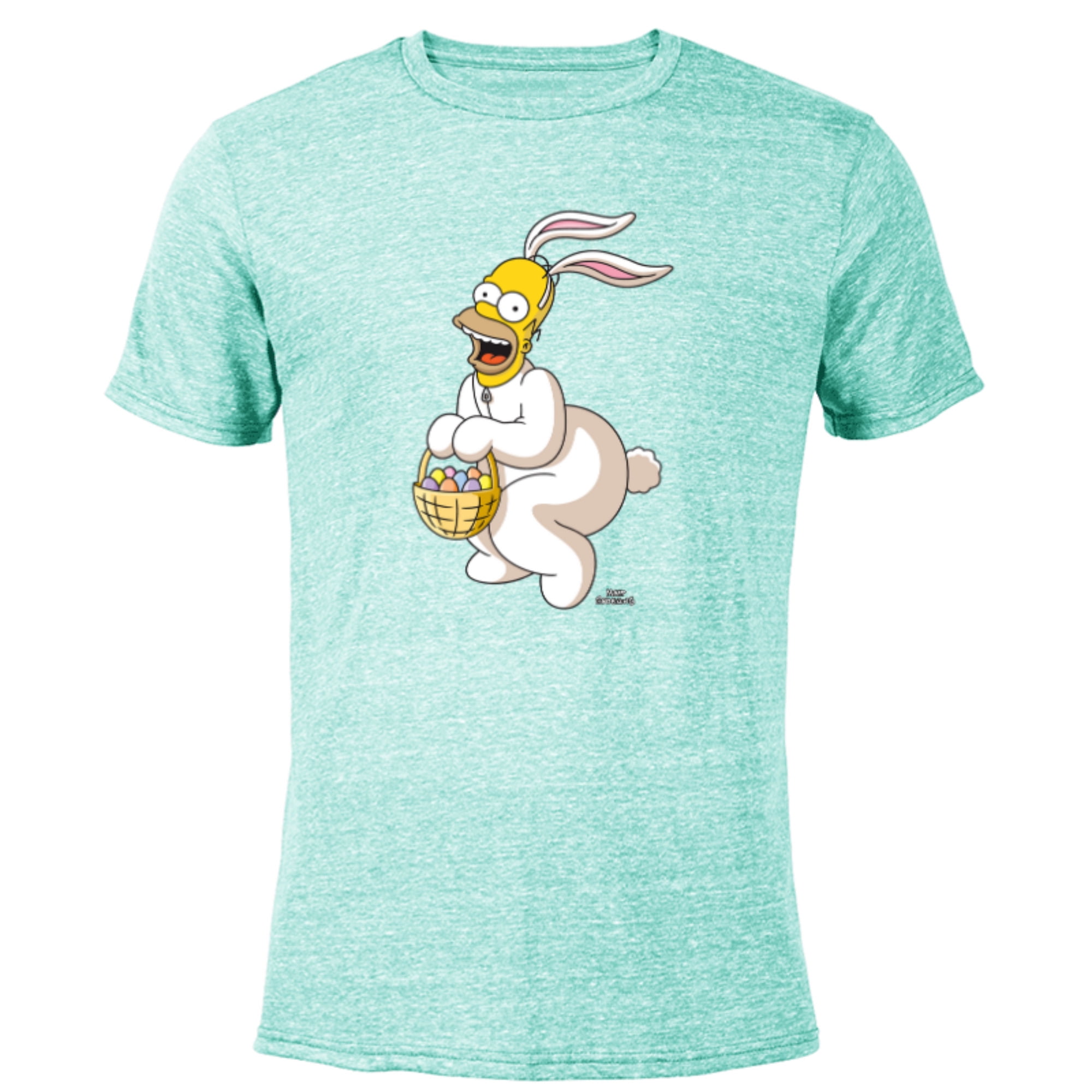 The Simpsons Homer Simpson Easter Bunny - Short Sleeve Blended T-Shirt ...