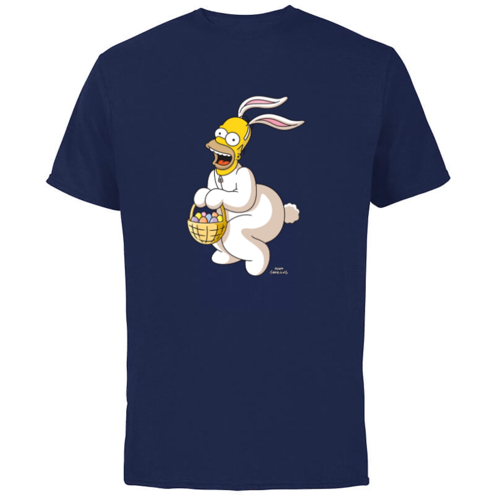The Simpsons Homer Simpson Easter Bunny - Short Sleeve Cotton T-Shirt ...