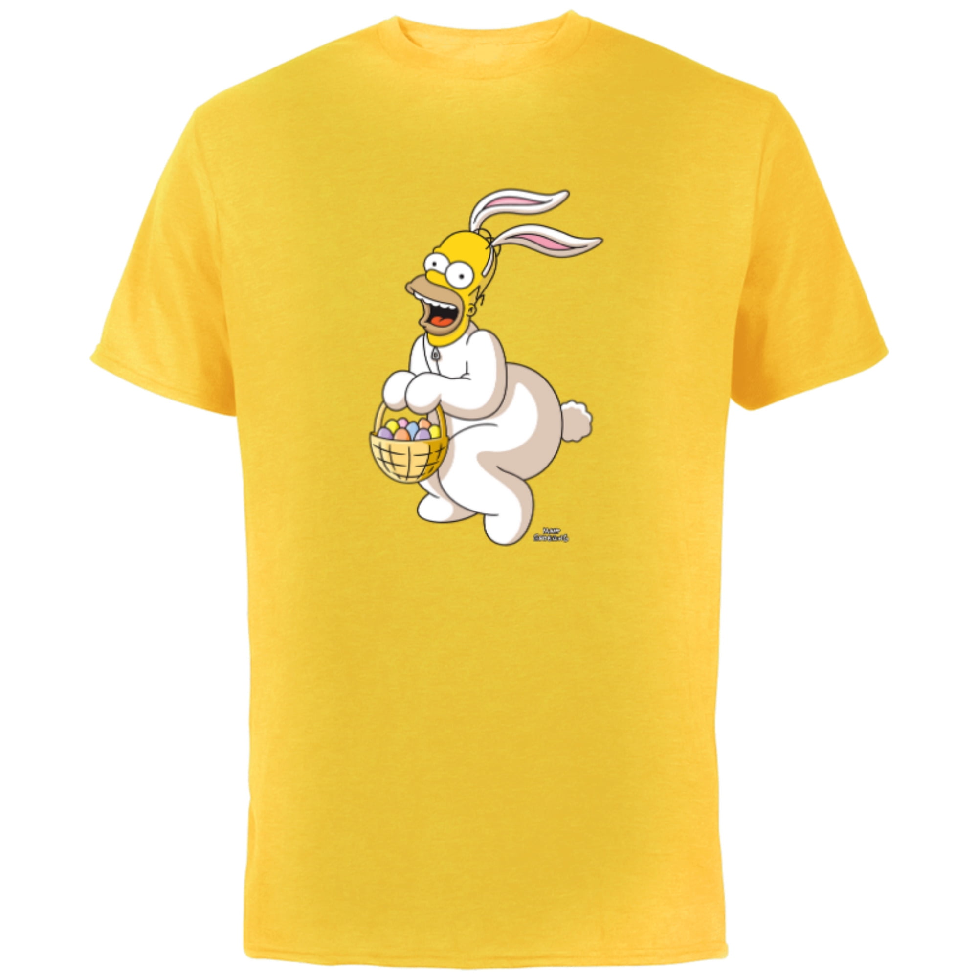 The Simpsons Homer Simpson Easter Bunny - Short Sleeve Cotton T-Shirt ...