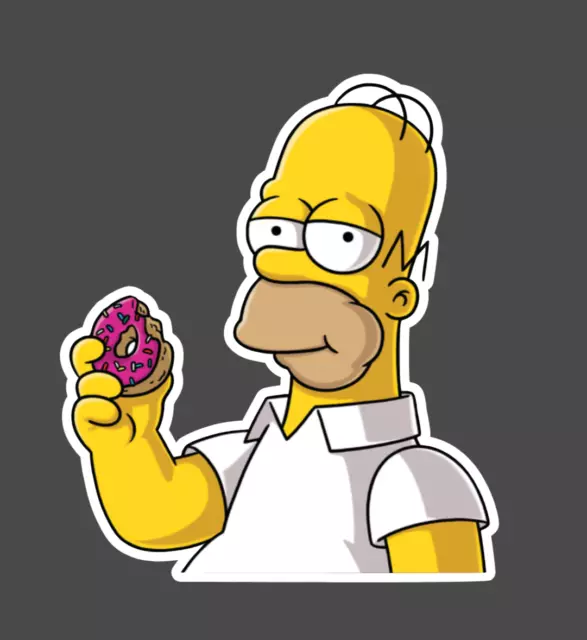 The Simpsons Homer Simpson Sticker Phone Decal Water Bottle Stickers ...