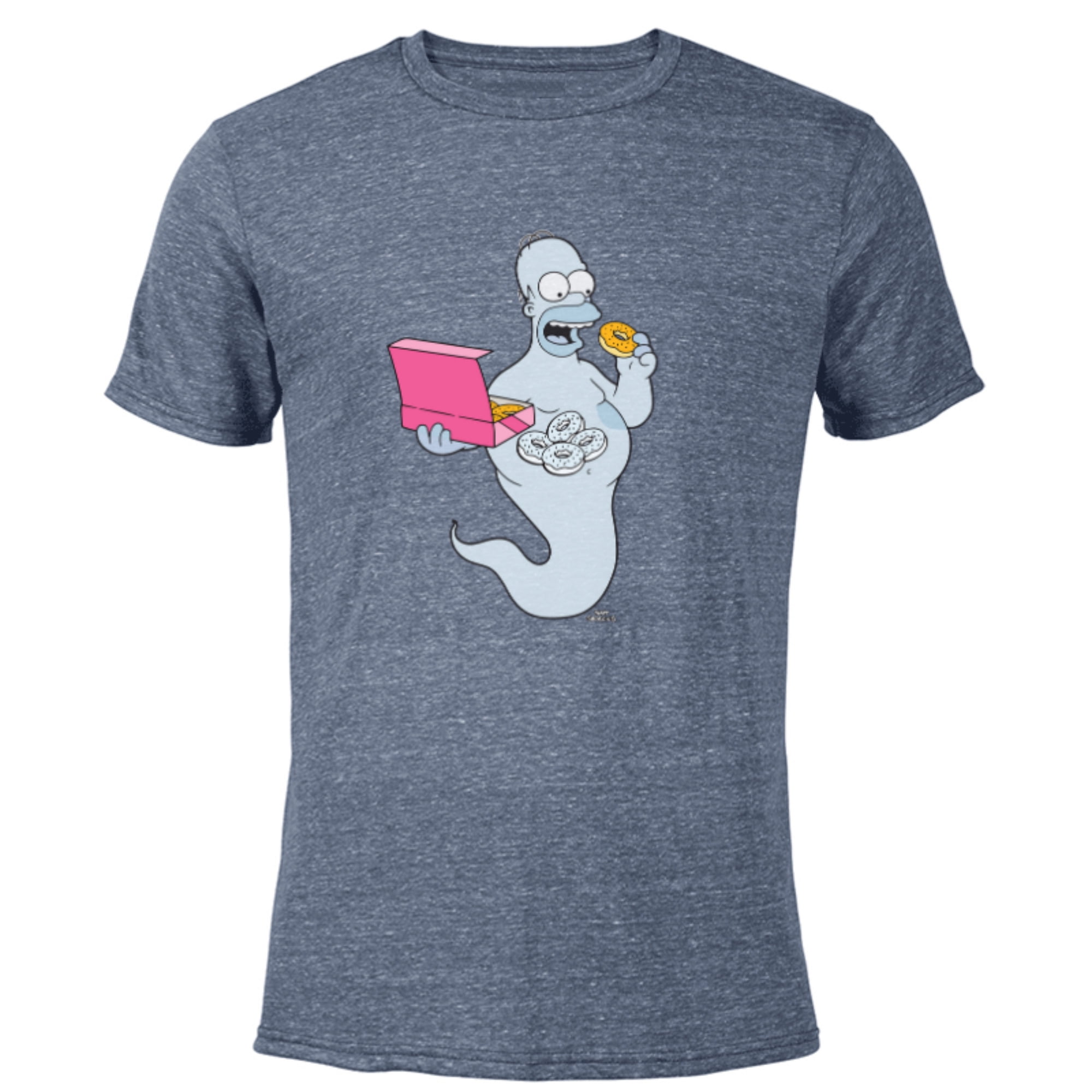 The Simpsons Homer Simson Ghost Donuts - Short Sleeve Blended T-Shirt ...
