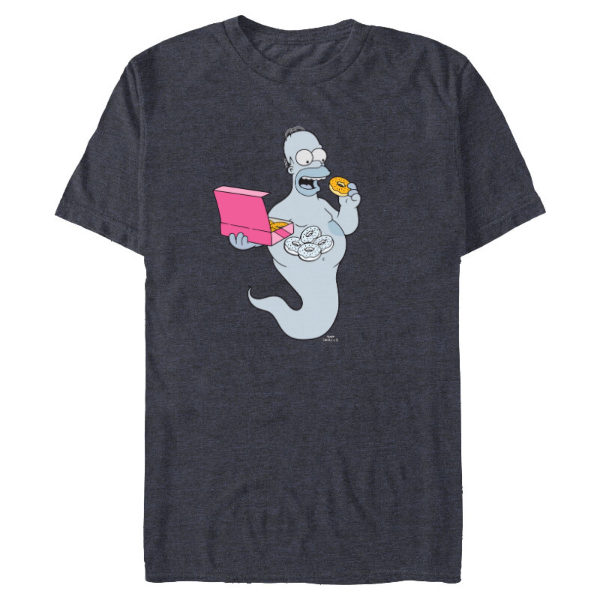 The Simpsons Homer Simson Ghost Donuts - Short Sleeve Blended T-Shirt ...