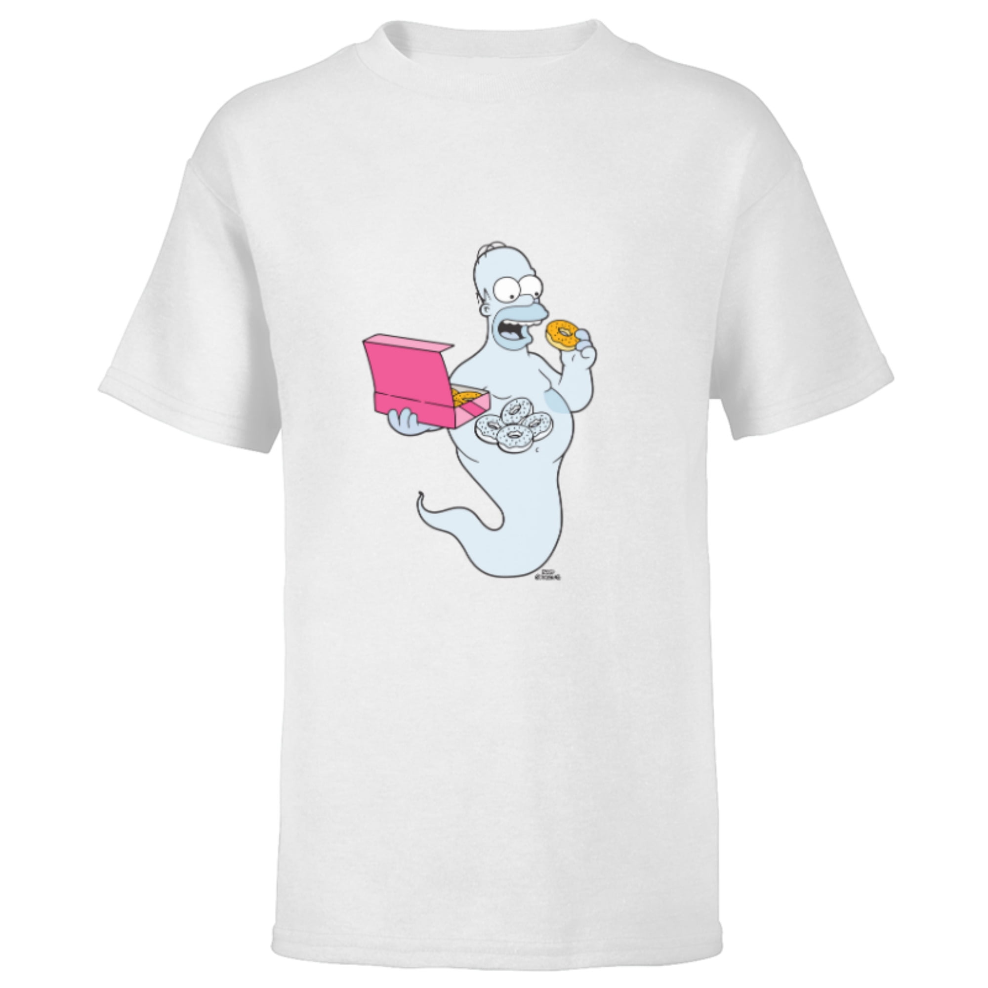 The Simpsons Homer Simson Ghost Donuts - Short Sleeve T-Shirt for Kids ...