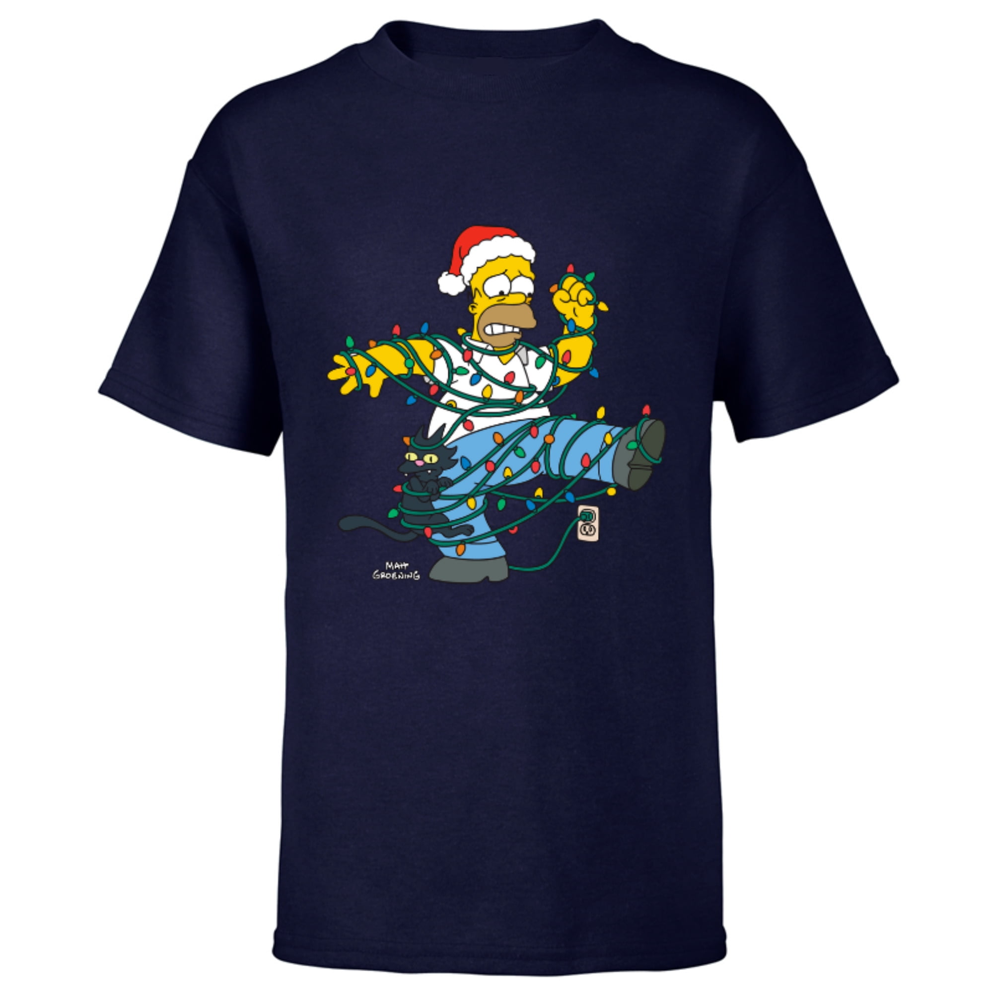 The Simpsons Homer and Snowball Tangled Holiday - Short Sleeve T-Shirt ...