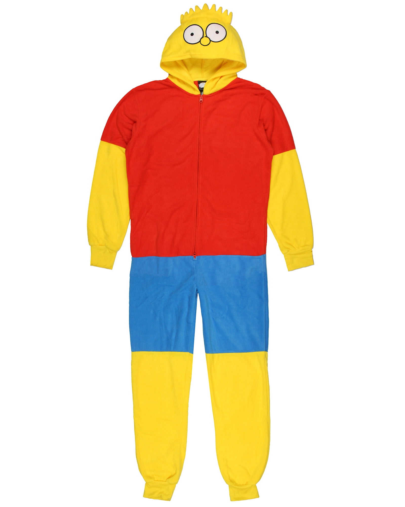 The Simpsons Hooded Union Suit - Men's Bart Simpson One Piece Character ...