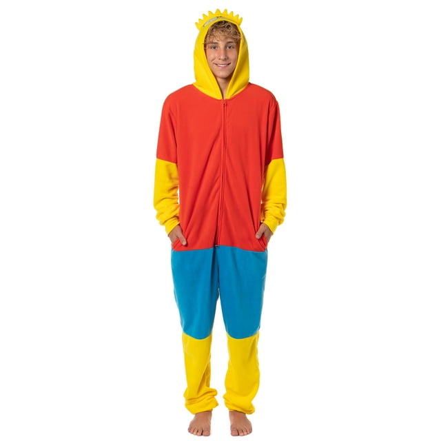 The Simpsons Hooded Union Suit - Men's Bart Simpson One Piece Character ...