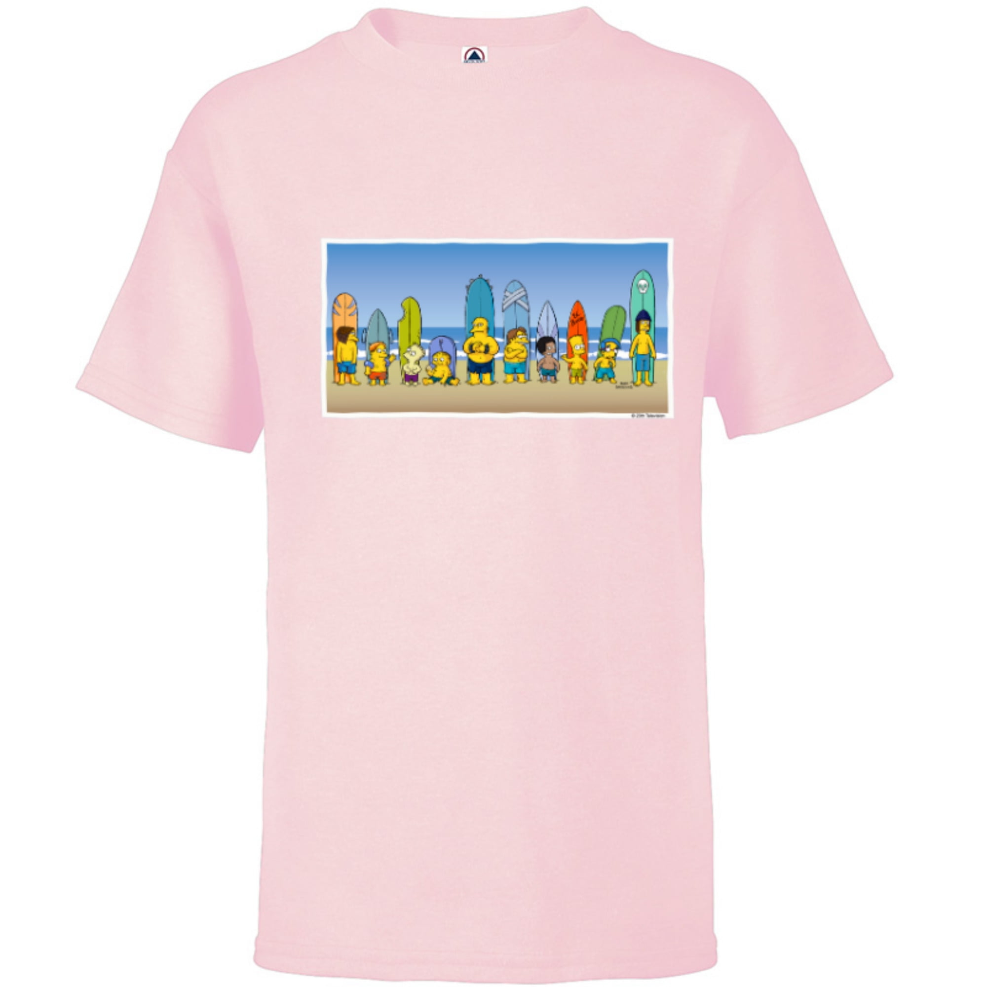 The Simpsons Isle Style Beach Surfing Bart and the Crew - Short Sleeve ...
