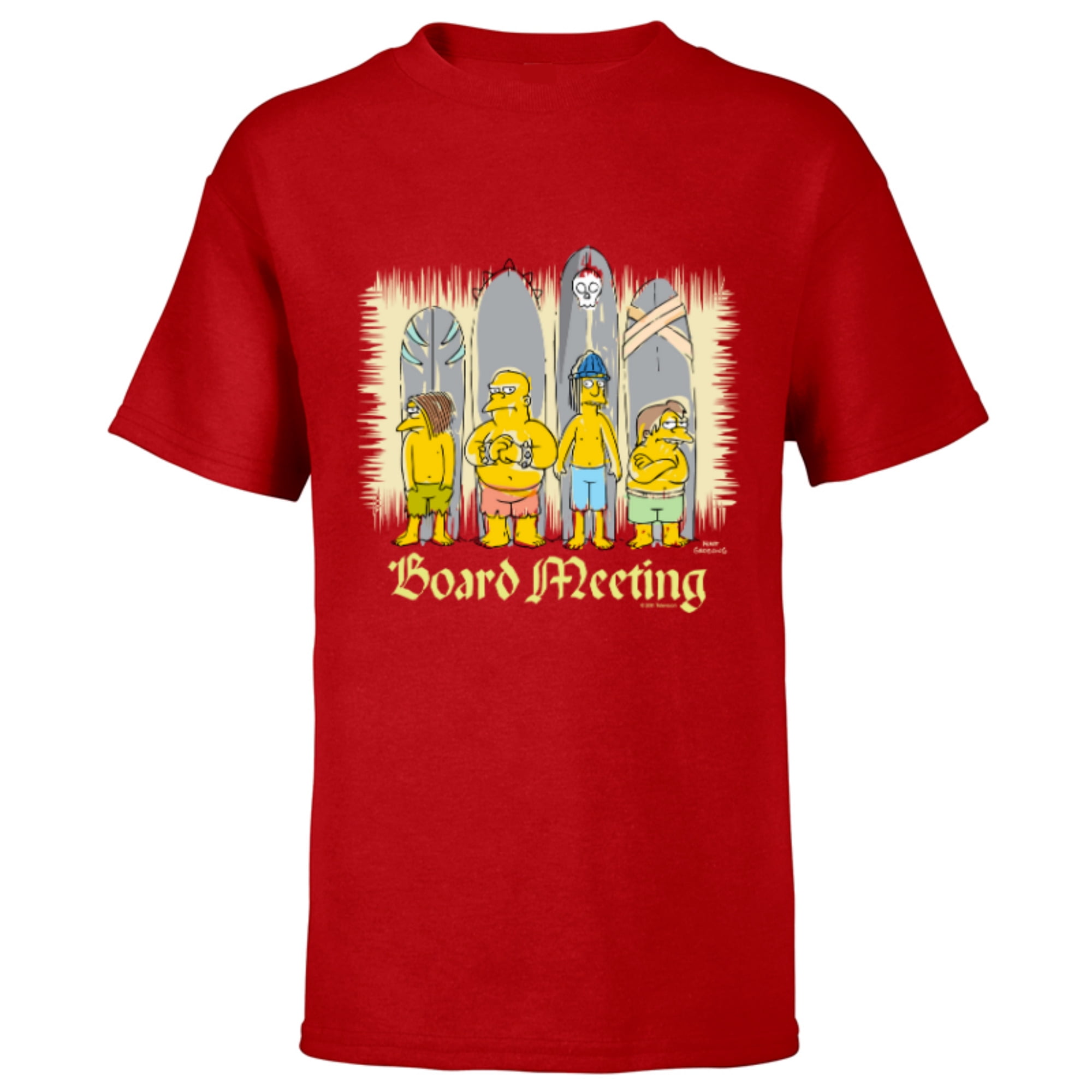 The Simpsons Isle Style Board Meeting Beach Surfing - Short Sleeve T ...