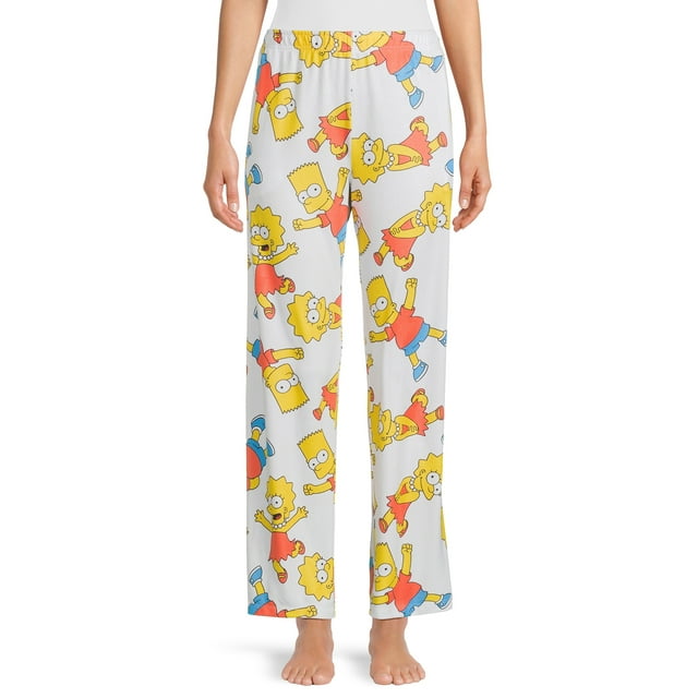 The Simpsons Juniors’ Lisa and Bart Print Lounge Pants, Size XS-3XL - Walmart.com