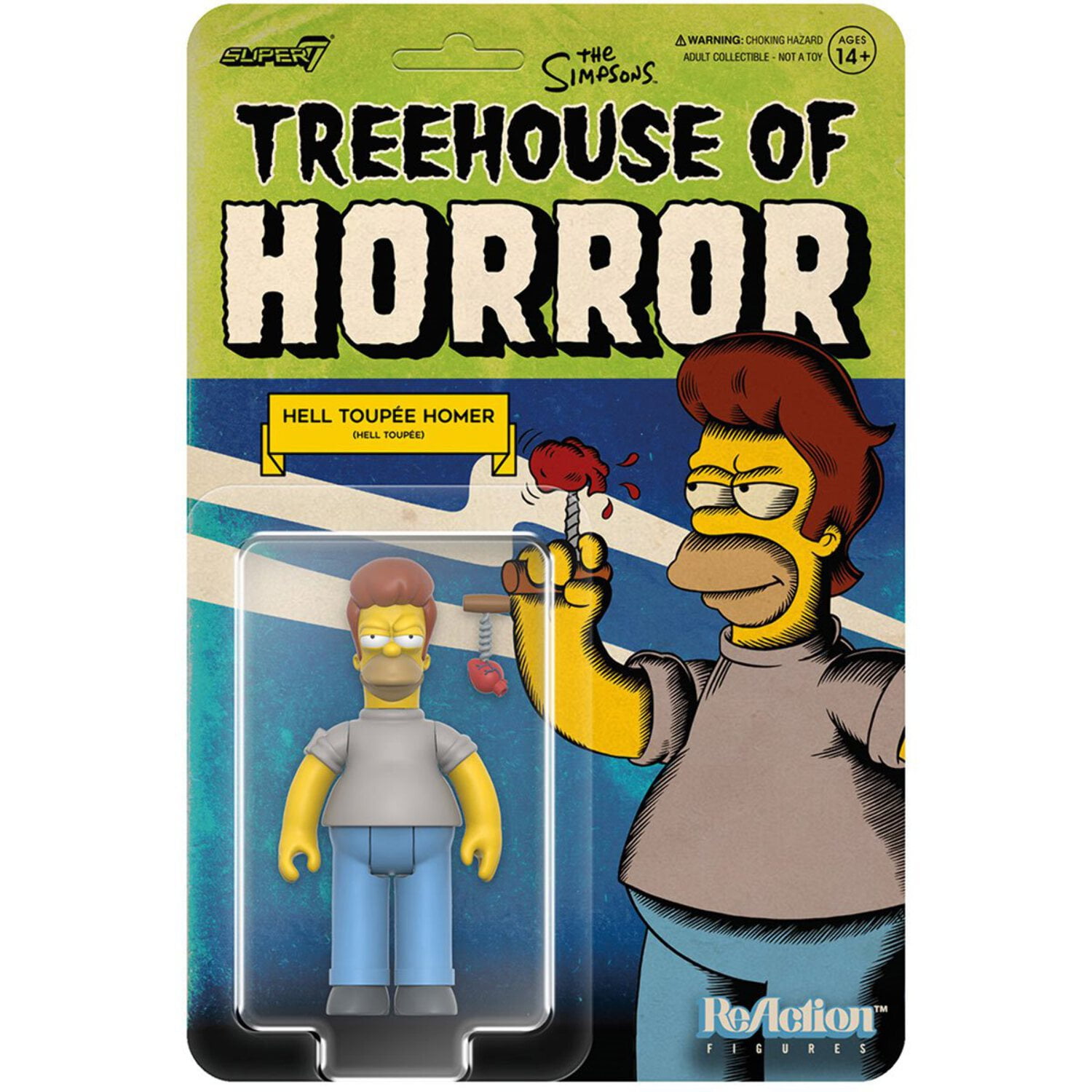 Super7 The Simpsons ReAction Figure Wave 4, Treehouse of Horror Toupee ...