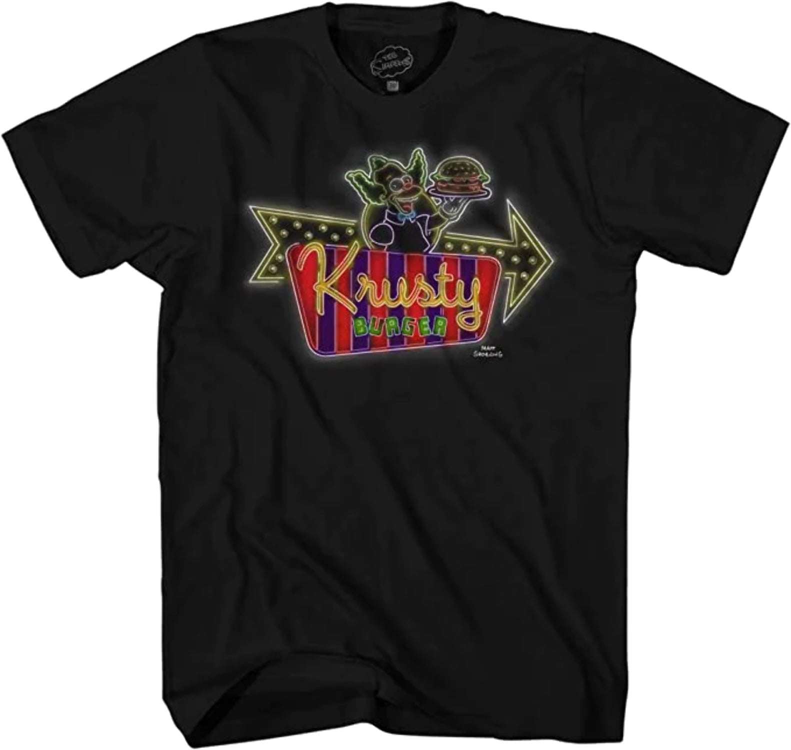 The Simpsons Krusty The Clown Logo Comedy Classic Cartoon Adult Mens ...