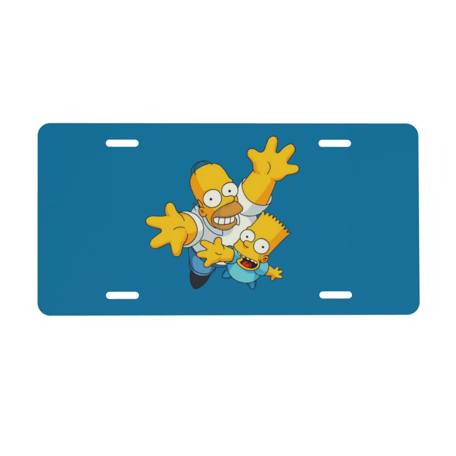 The Simpsons License Plate Cover Vanity Tag Decorative Aluminum Style ...