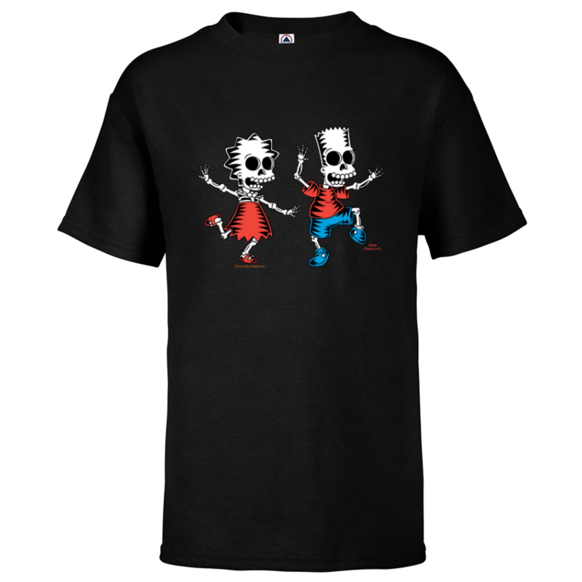 The Simpsons Lisa & Bart Spooky Skeletons Halloween - Short Sleeve T ...