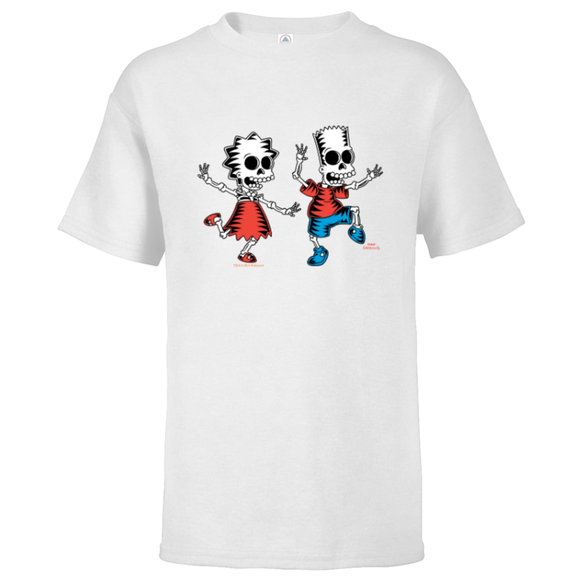 The Simpsons Lisa & Bart Spooky Skeletons Halloween - Short Sleeve T ...