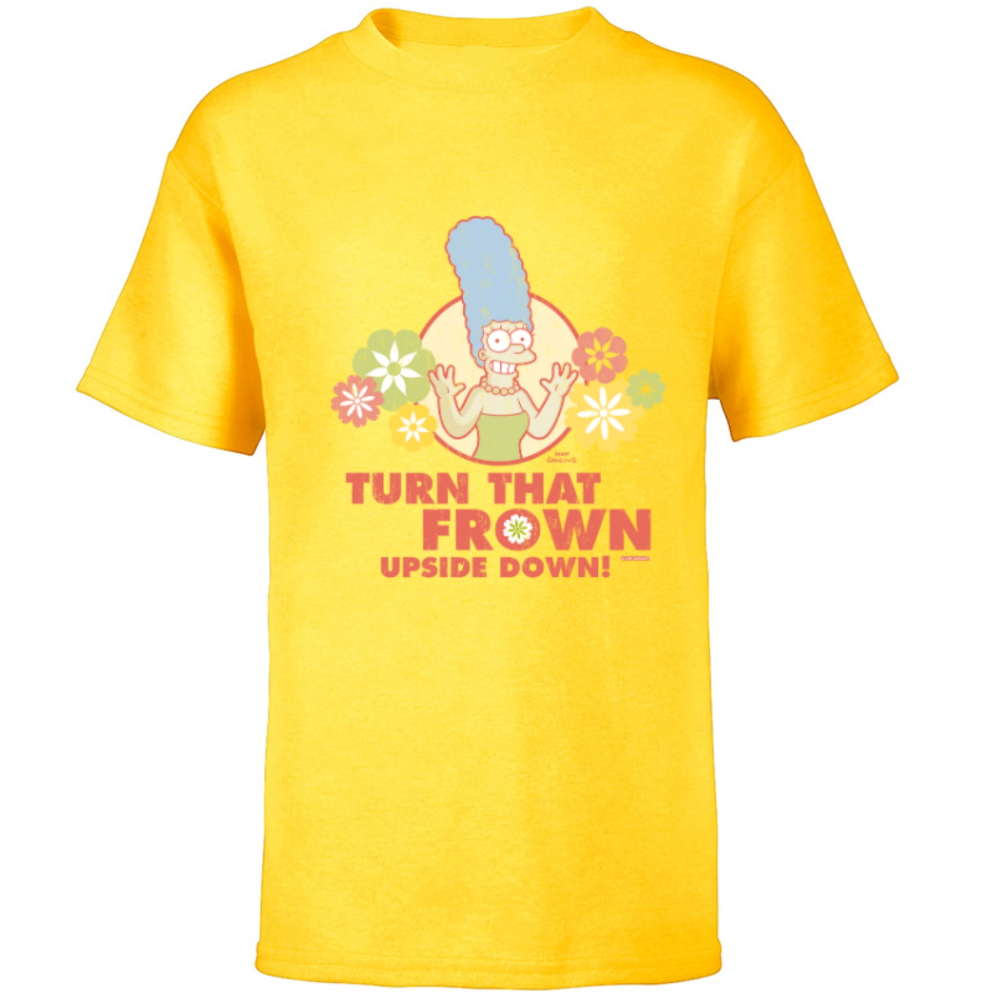 The Simpsons Marge Simpson Turn That Frown Upside Down Retro - Short ...
