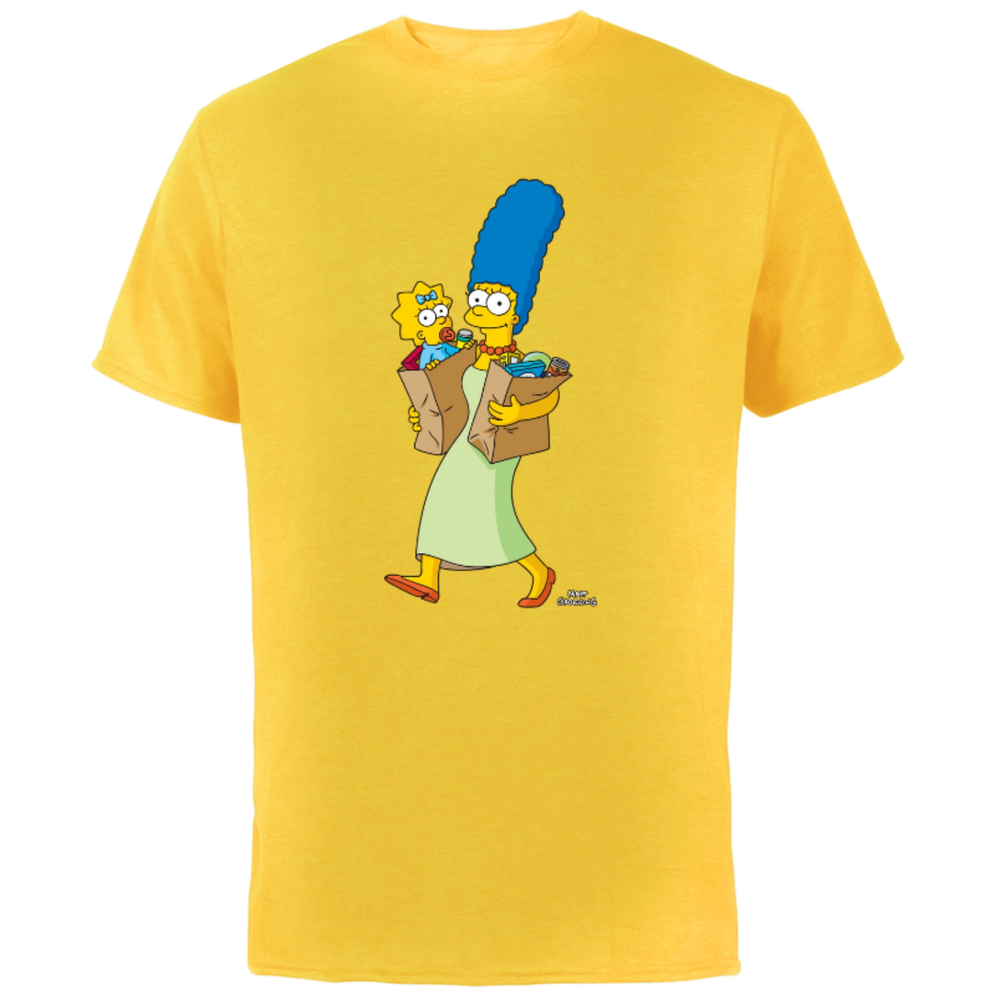 The Simpsons Marge Simpson and Maggie Grocery Run - Short Sleeve Cotton ...