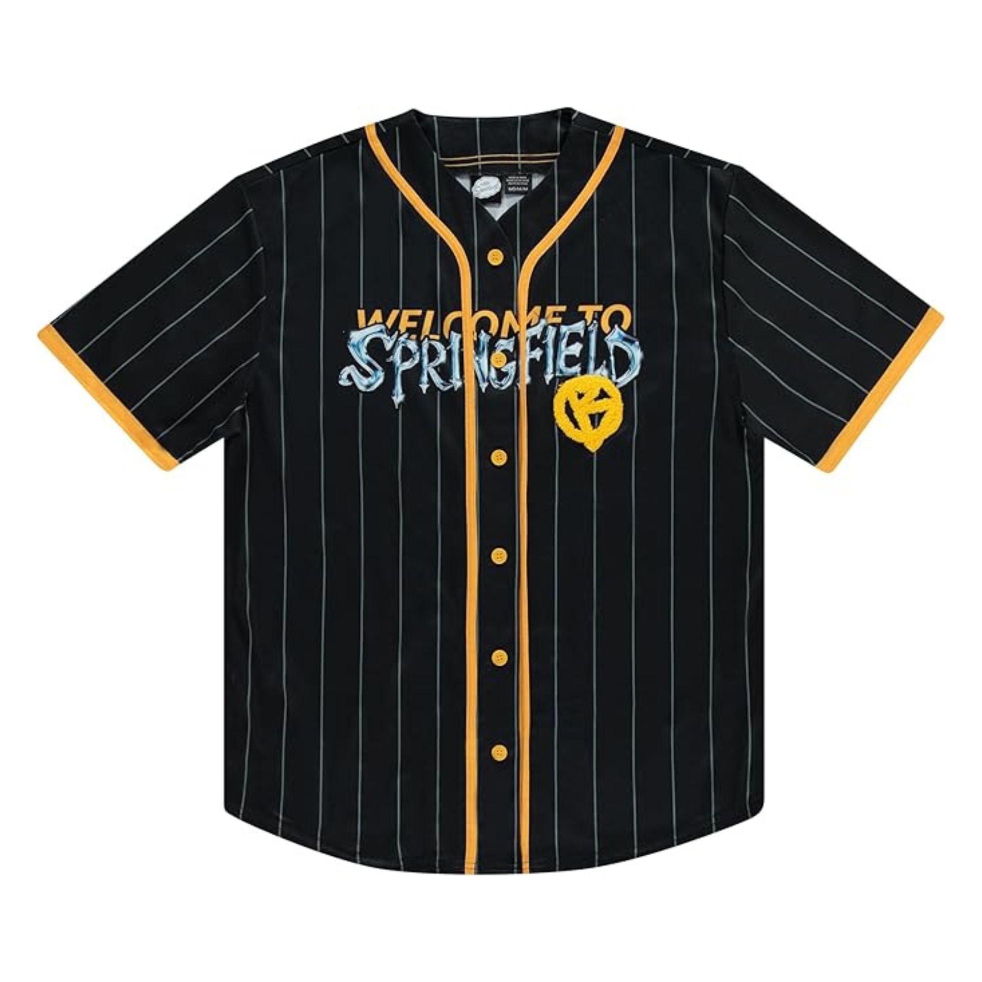 The Simpsons Men's Baseball Jersey, Graphic Printed Stripe Bart Simpson ...