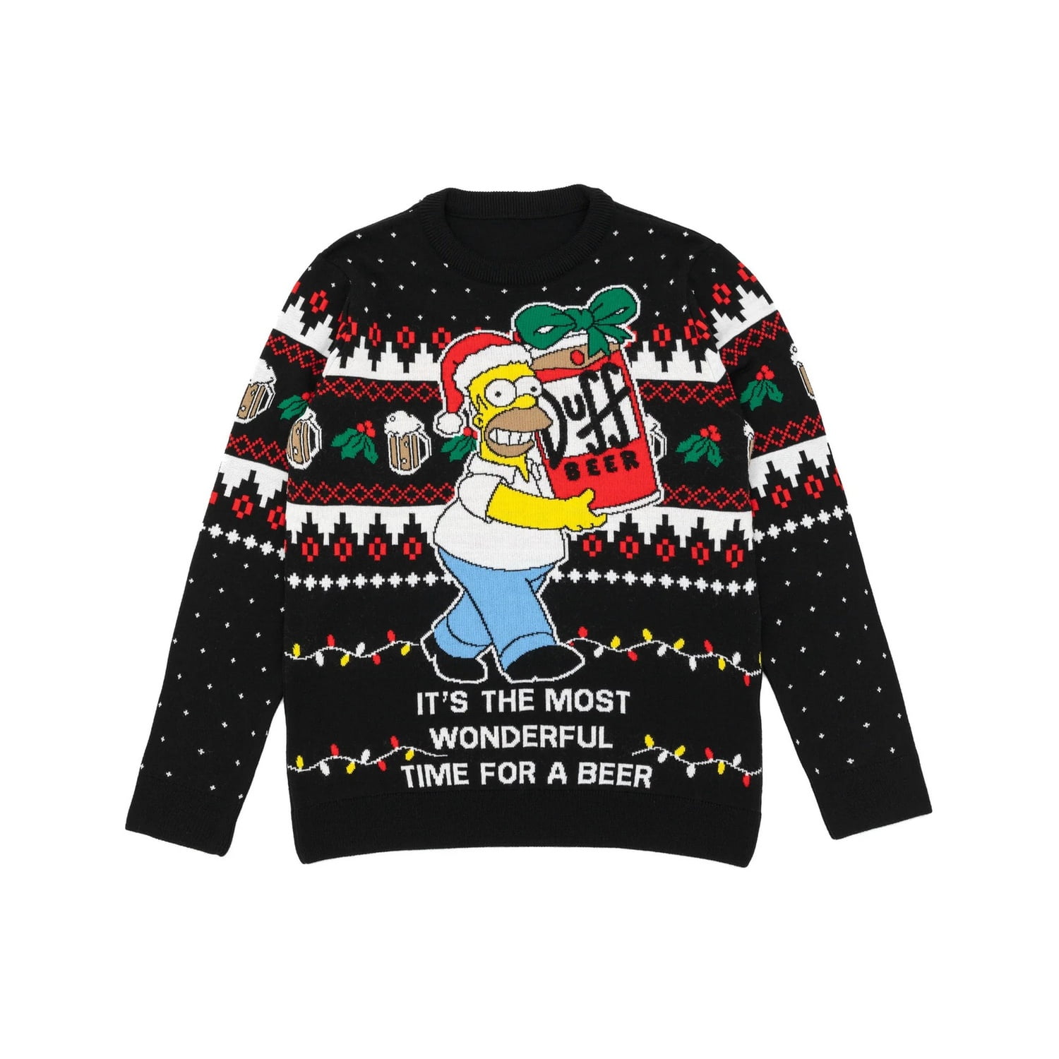 The Simpsons Mens Homer Simpson Christmas Sweater - Walmart.com