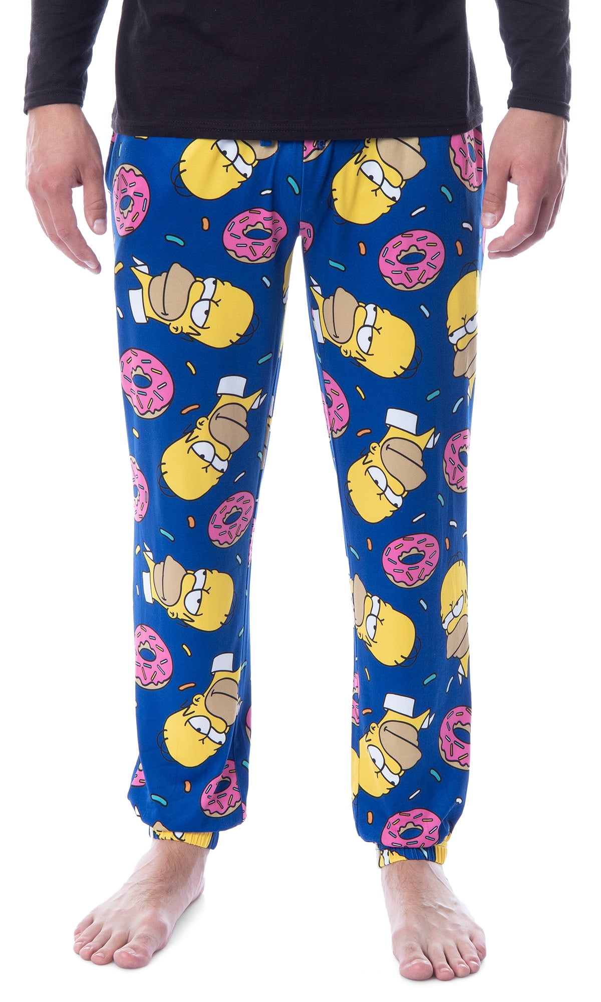 The Simpsons Mens' Homer Sprinkles Donuts Sleep Pajama Jogger Pants ...