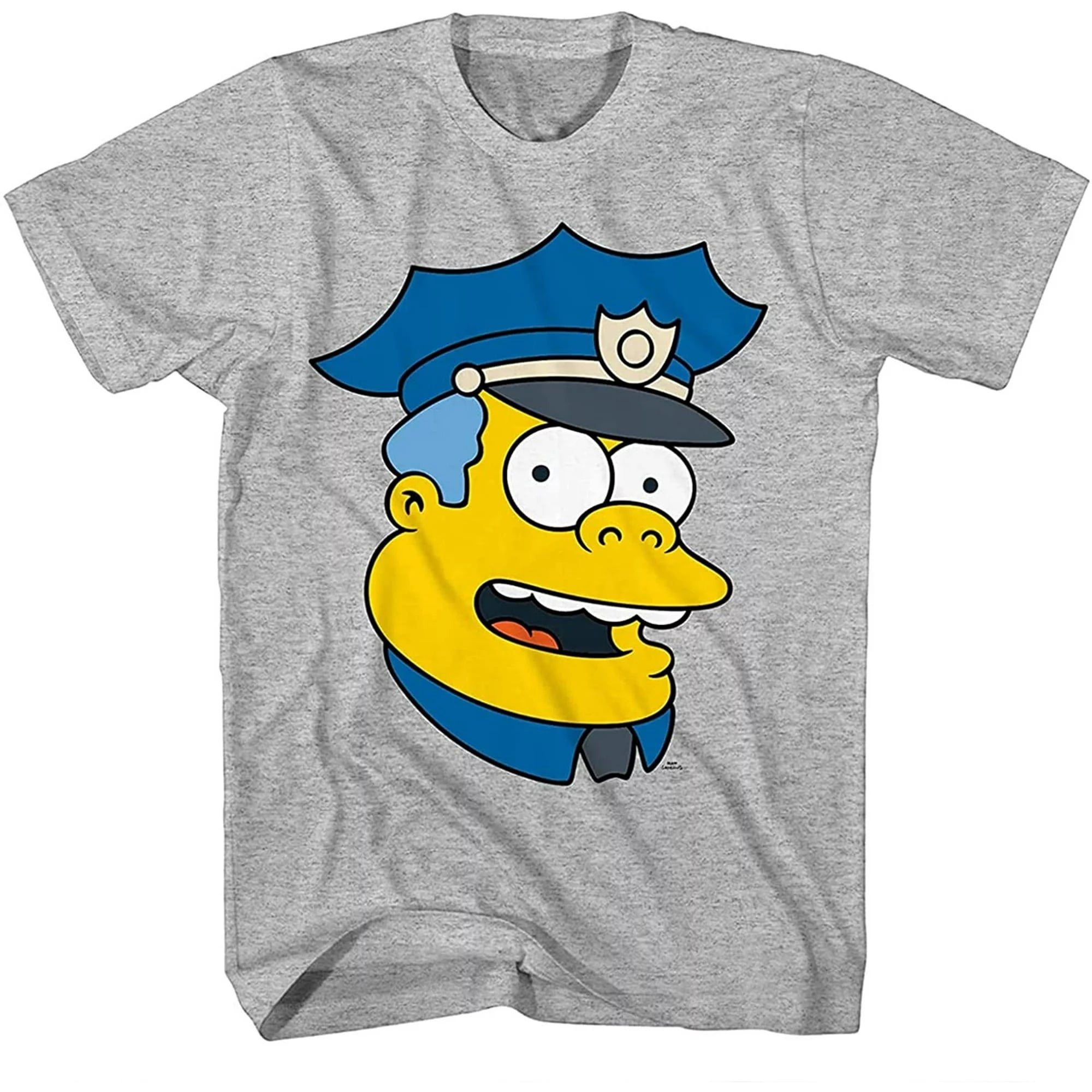 The Simpsons Police Chief Wiggum Men's T-Shirt, Grey, Large - Walmart.com