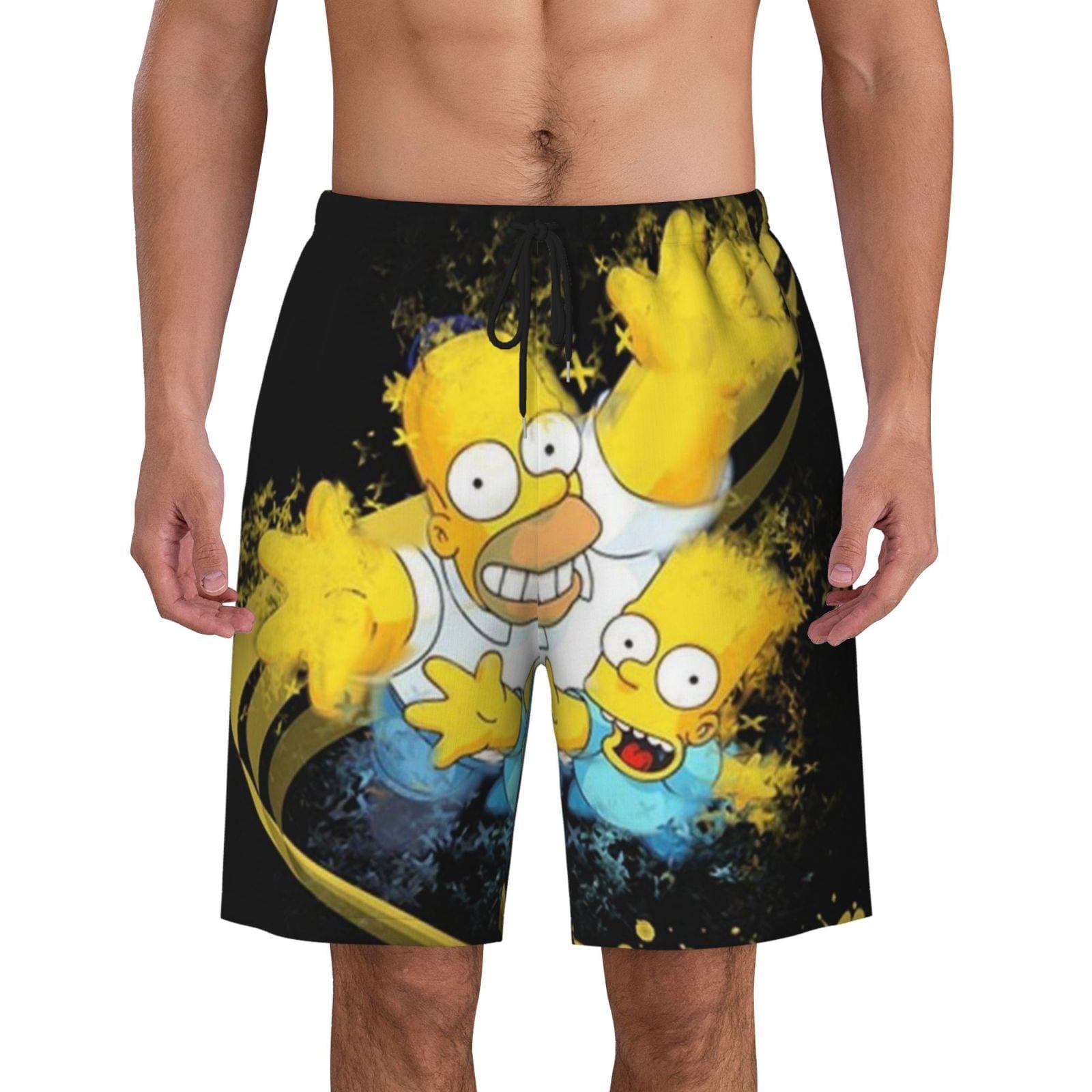 The Simpsons Mens Swim Trunks Quick Dry Swim Shorts Mesh Lining Bathing ...