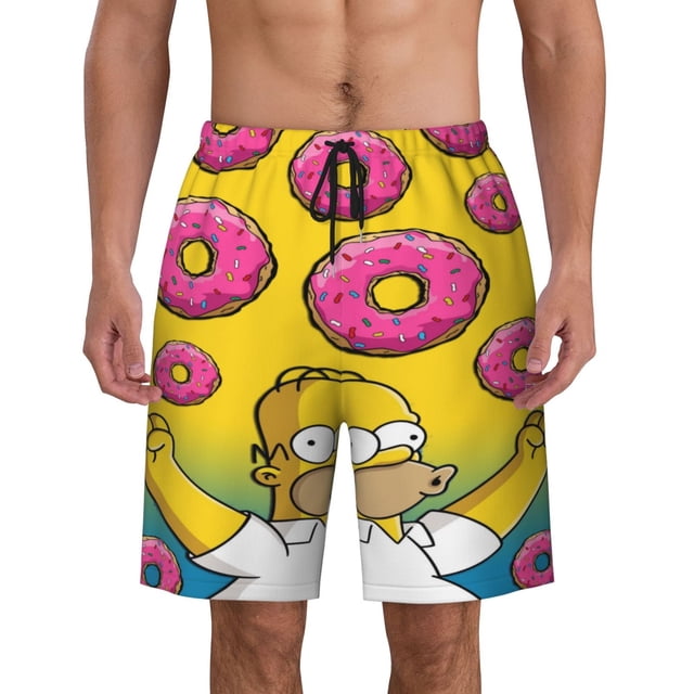 The Simpsons Mens Swim Trunks Quick Dry Swim Shorts Mesh Lining Bathing ...