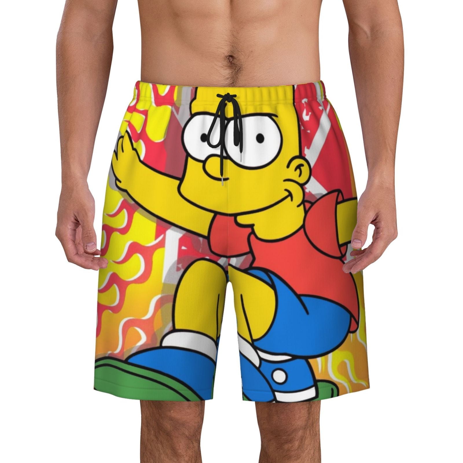 The Simpsons Mens Swim Trunks Quick Dry Swim Shorts Mesh Lining Bathing Suits Swimwear Beach