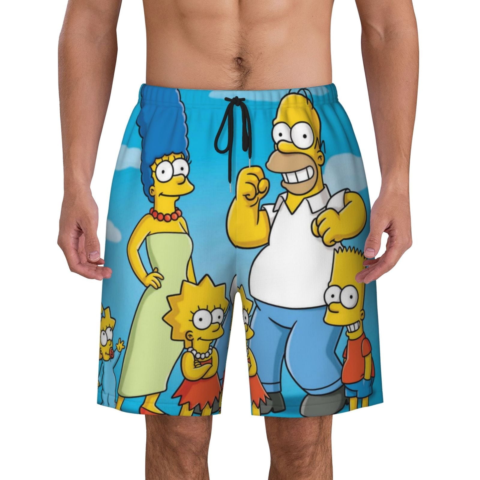 The Simpsons Mens Swim Trunks Quick Dry Swim Shorts Mesh Lining Bathing ...
