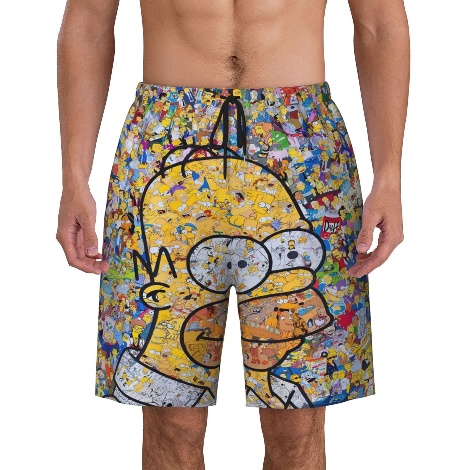 The Simpsons Mens Swim Trunks Quick Dry Swim Shorts Mesh Lining Bathing ...