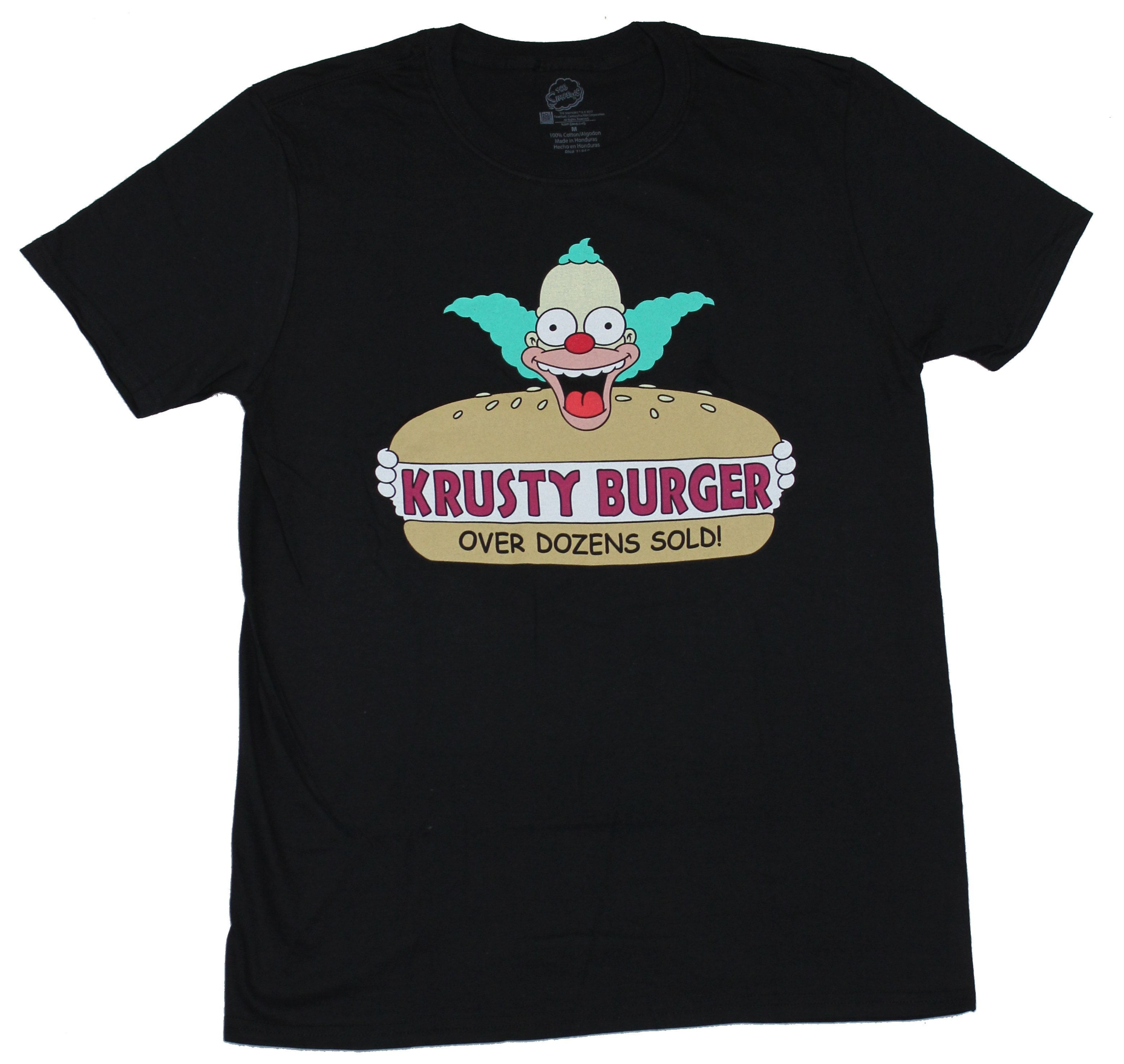 The Simpsons Mens T-Shirt - Krusty Burger Over Dozens Sold Big Logo ...