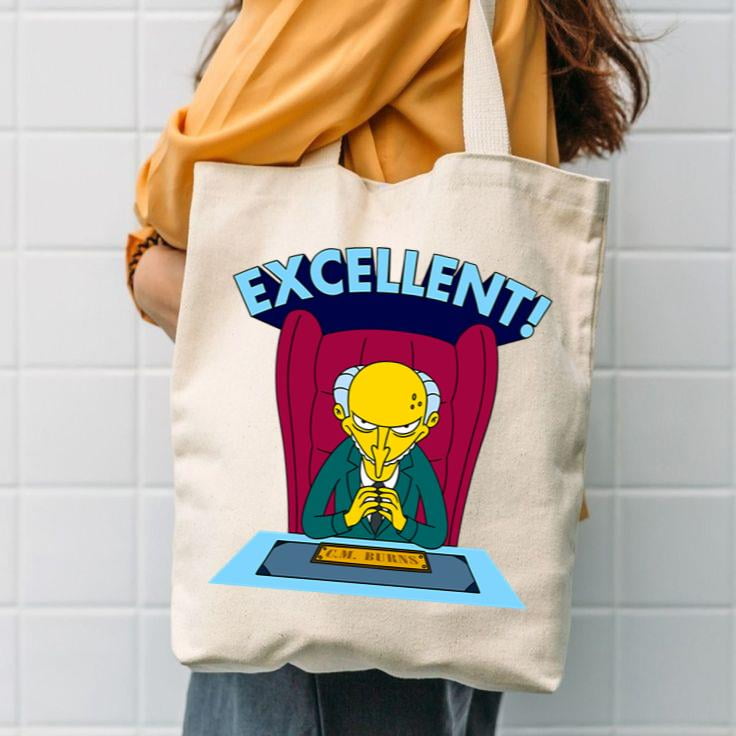 The Simpsons Mr Burns' Catchphrase Excellent Comfort Colors Bag, The ...