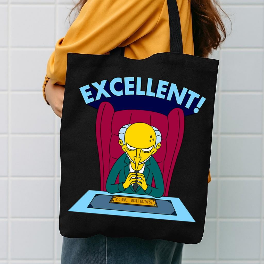The Simpsons Mr Burns' Catchphrase Excellent Comfort Colors Bag, The ...