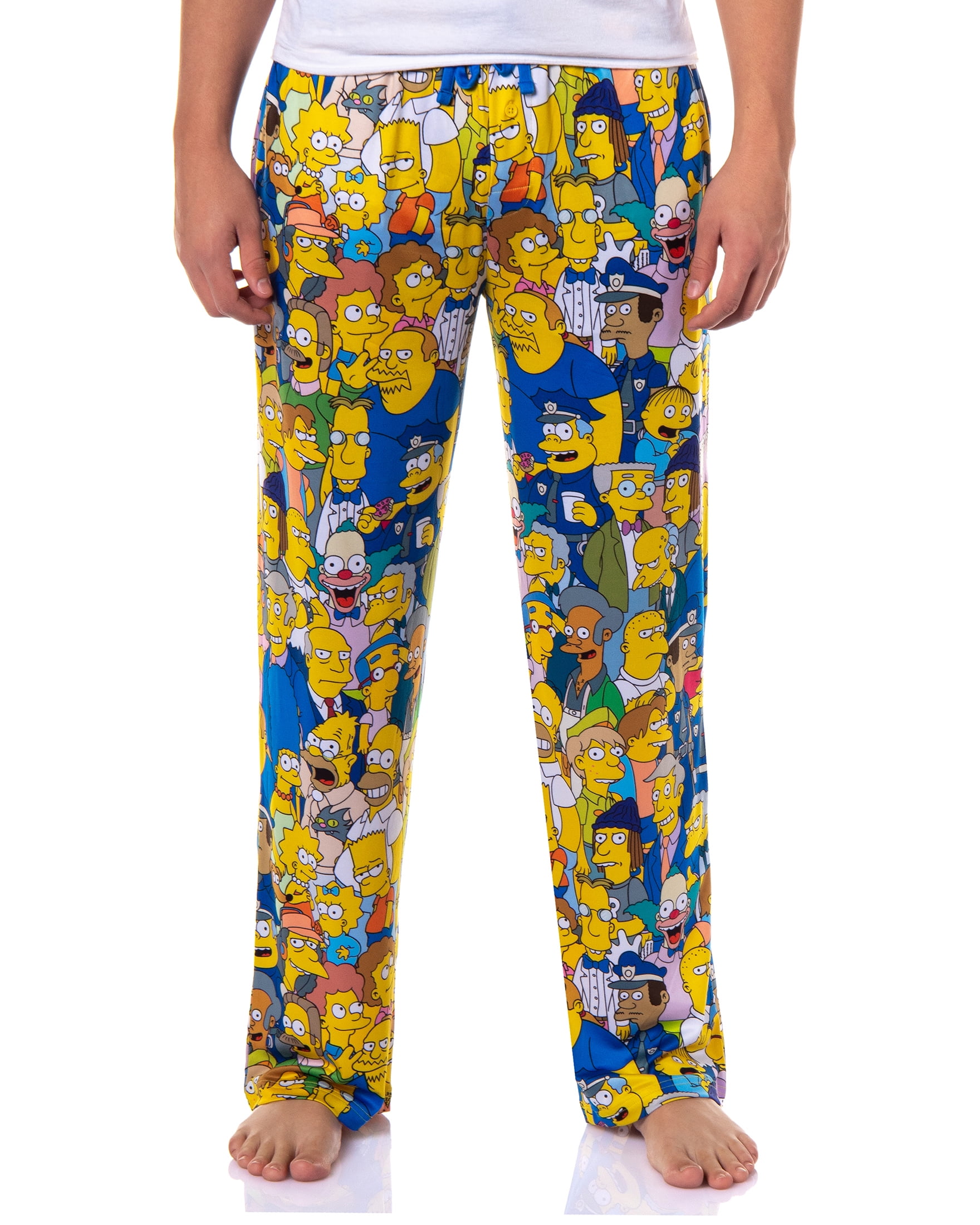 The Simpsons Pants Men's Characters of Springfield Adult Lounge Sleep ...