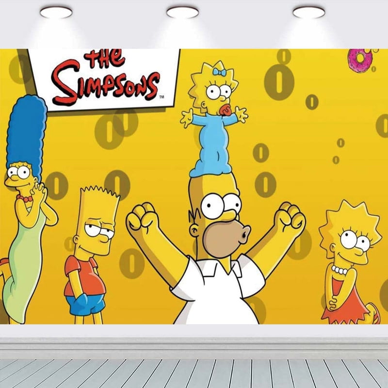 The Simpsons Party Supplies Background Backdrop Taspestry Banner Poster ...