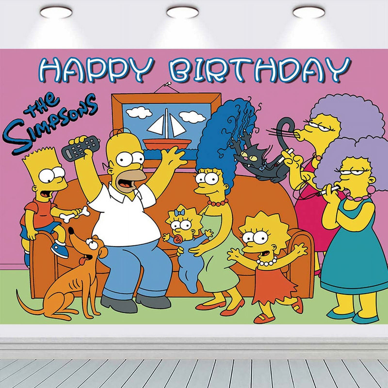The Simpsons Party Supplies Background Backdrop Taspestry Wall Decor ...