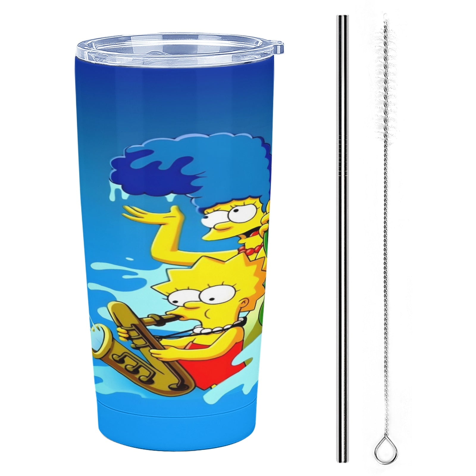 The Simpsons Personalised Travel Mug has an iconic print, is durable ...
