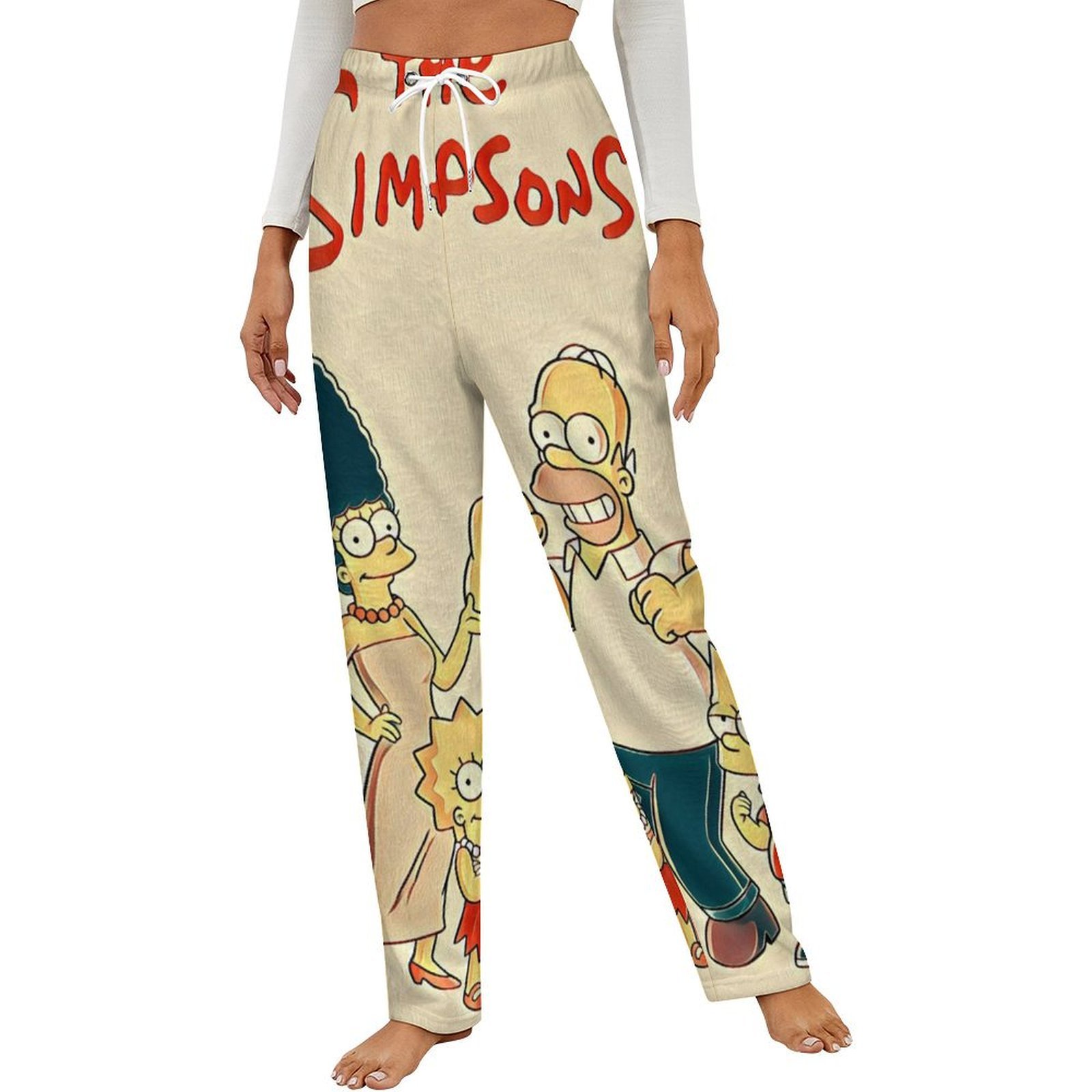 The Simpsons Poster Flannel Women's Pajama Pants Bottoms Sleepwear Home ...