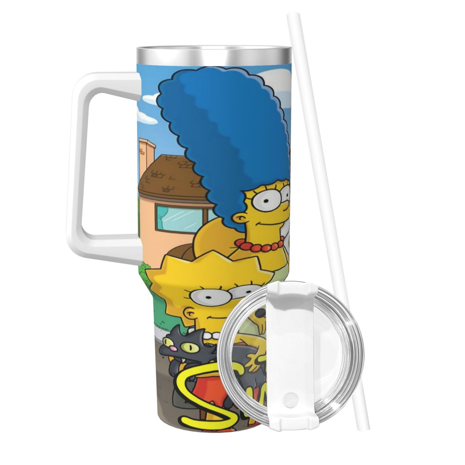 The Simpsons Print Thermos Insulated Stainless Steel Hot/Cold Coffee ...