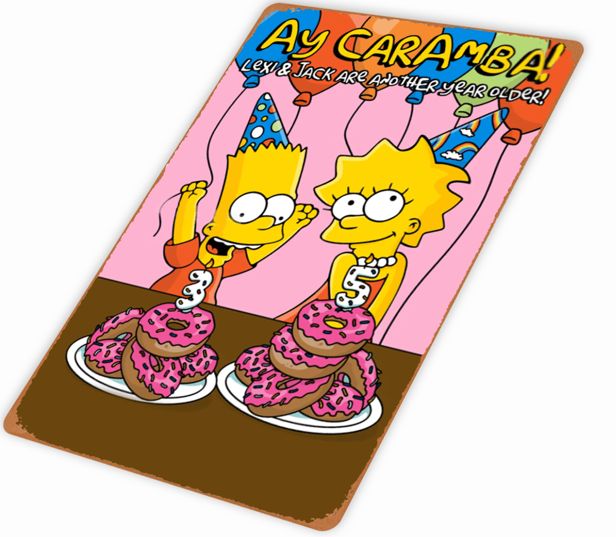 The Simpsons Retro Metal Tin Sign Bart Simpson Lisa Simpson'S 3rd And ...