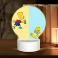 The Simpsons Round Acrylic Night Light USB Cable LED Lamp Base with ...